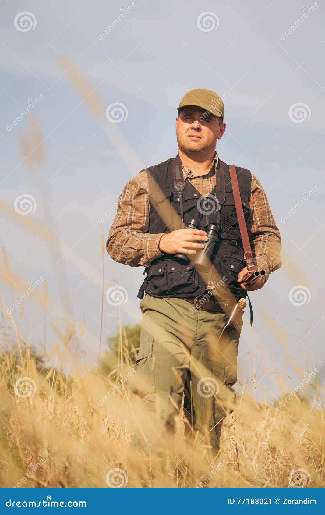 Male hunter stock image. Image of forest, outdoor, hunt - 77188021