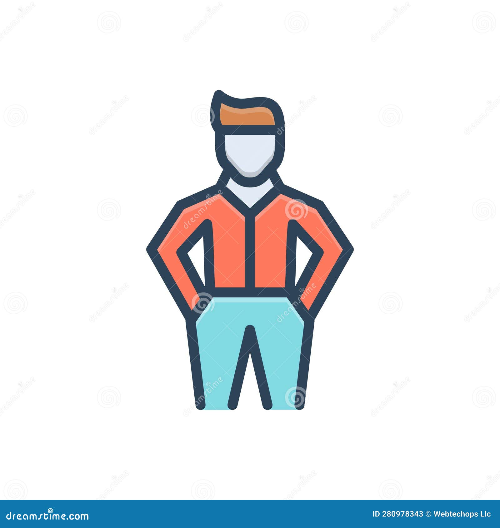Color Illustration Icon for Male, Man and Human Stock Illustration ...