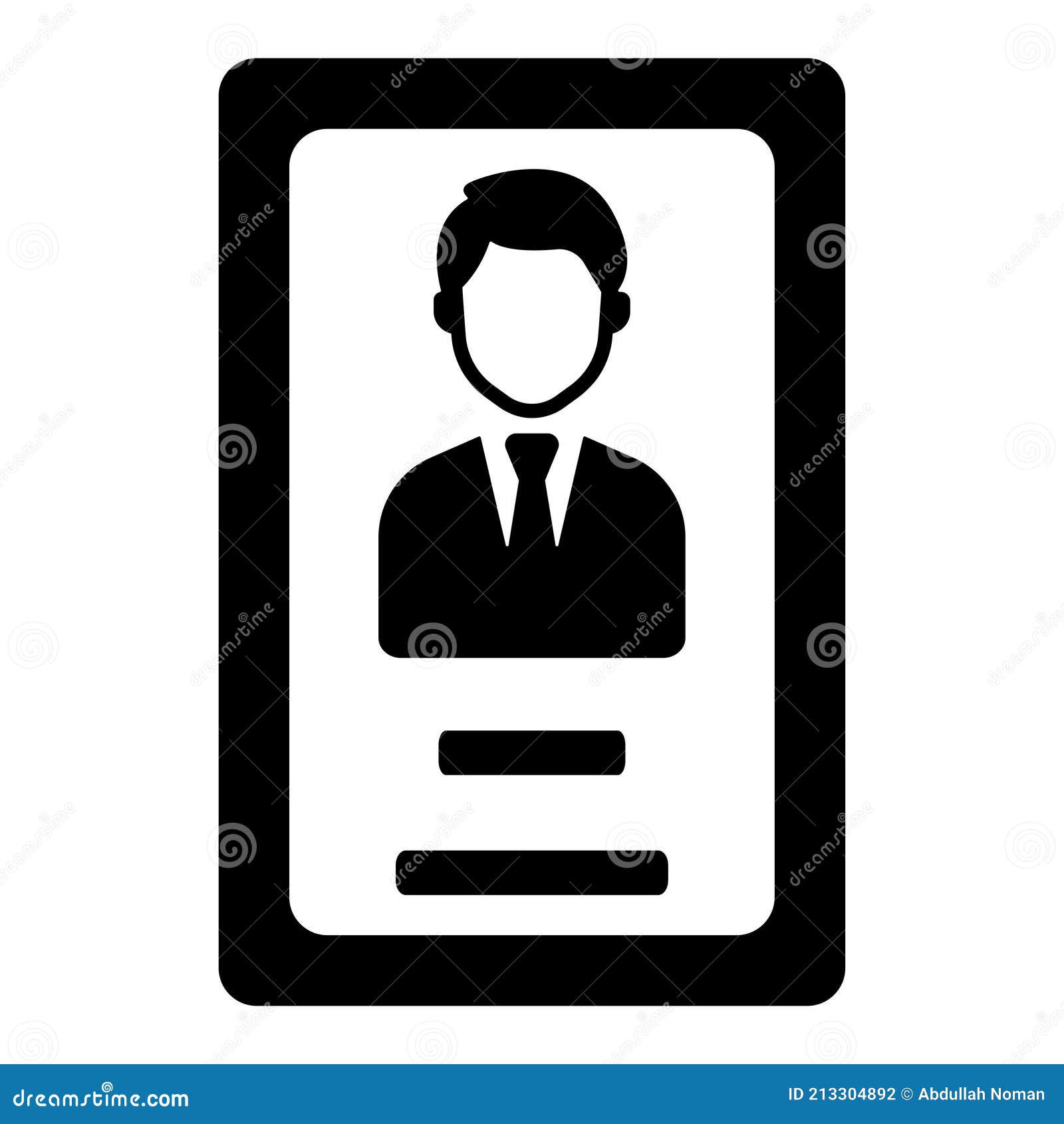 Male identity card stock vector. Illustration of card - 213304892