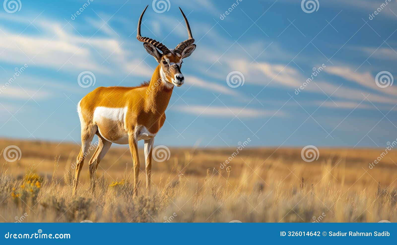 Impala Antelope Fresch New Born In Nature. Young Babe Cub Antelope With ...
