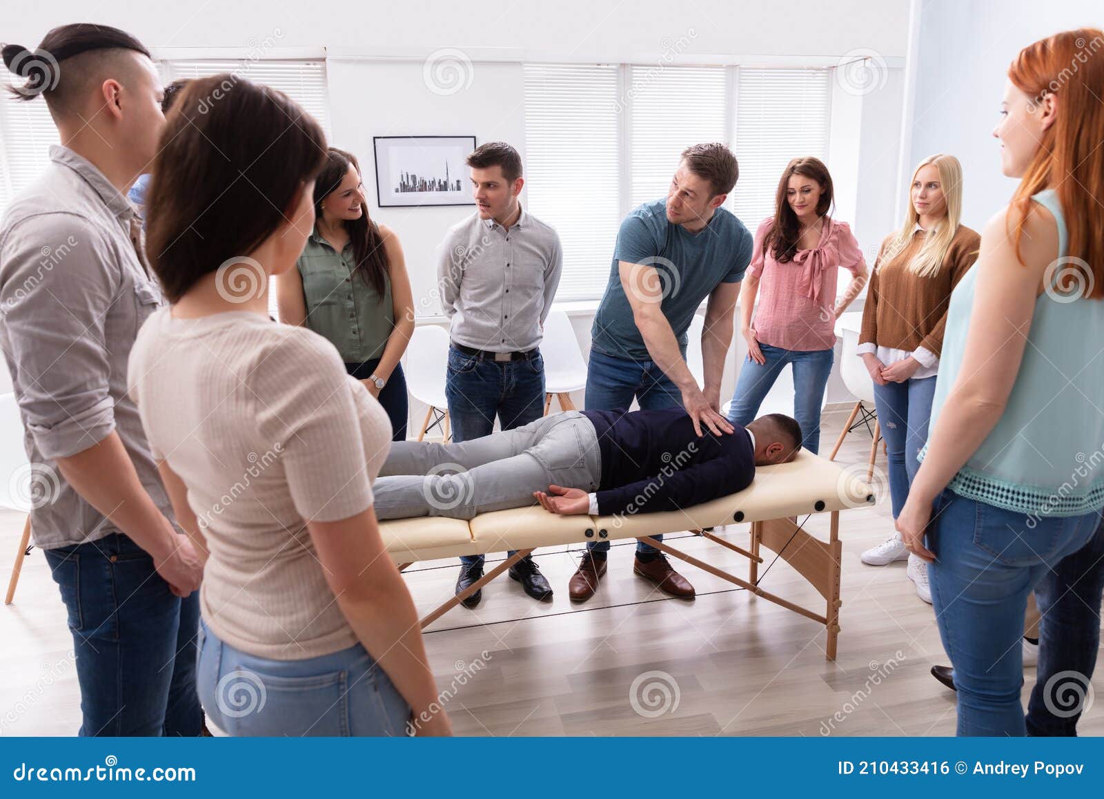 Man Giving Teaching Massage To Group of People Stock Photo - Image of ...