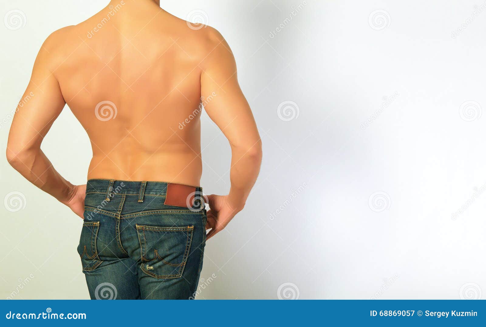 Male in jeans. stock image. Image of jeans, buying, space - 68869057
