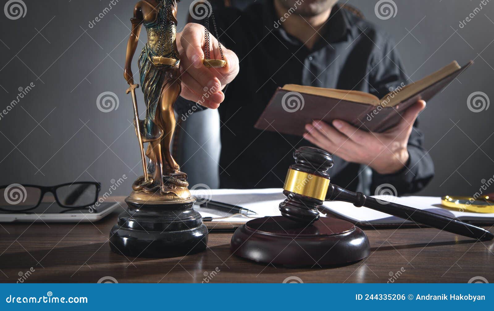 Male Judge Working in Courtroom Stock Photo - Image of office, concept ...