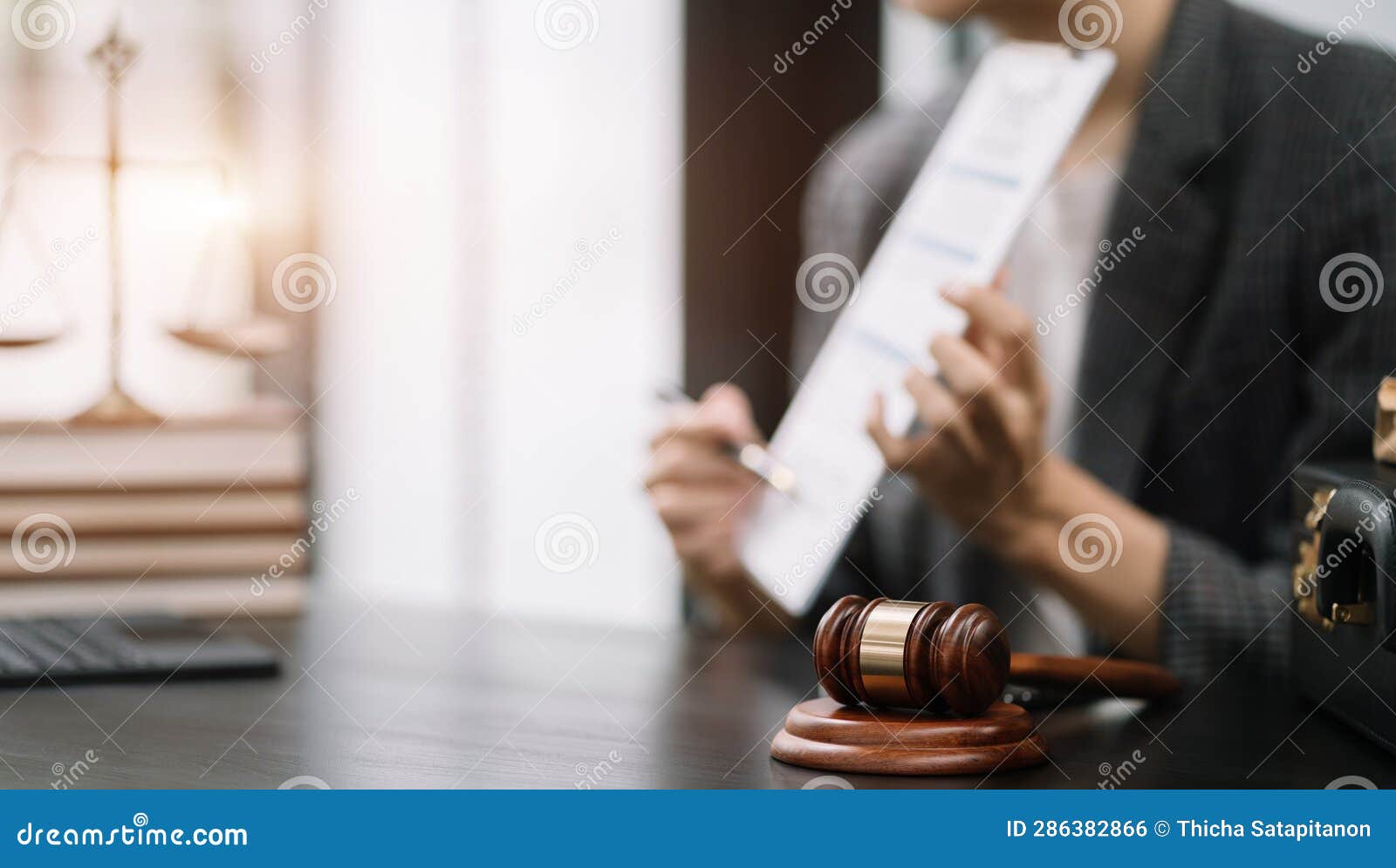 Male Lawyer Working at Table at Home Office in the Morning Stock Photo ...