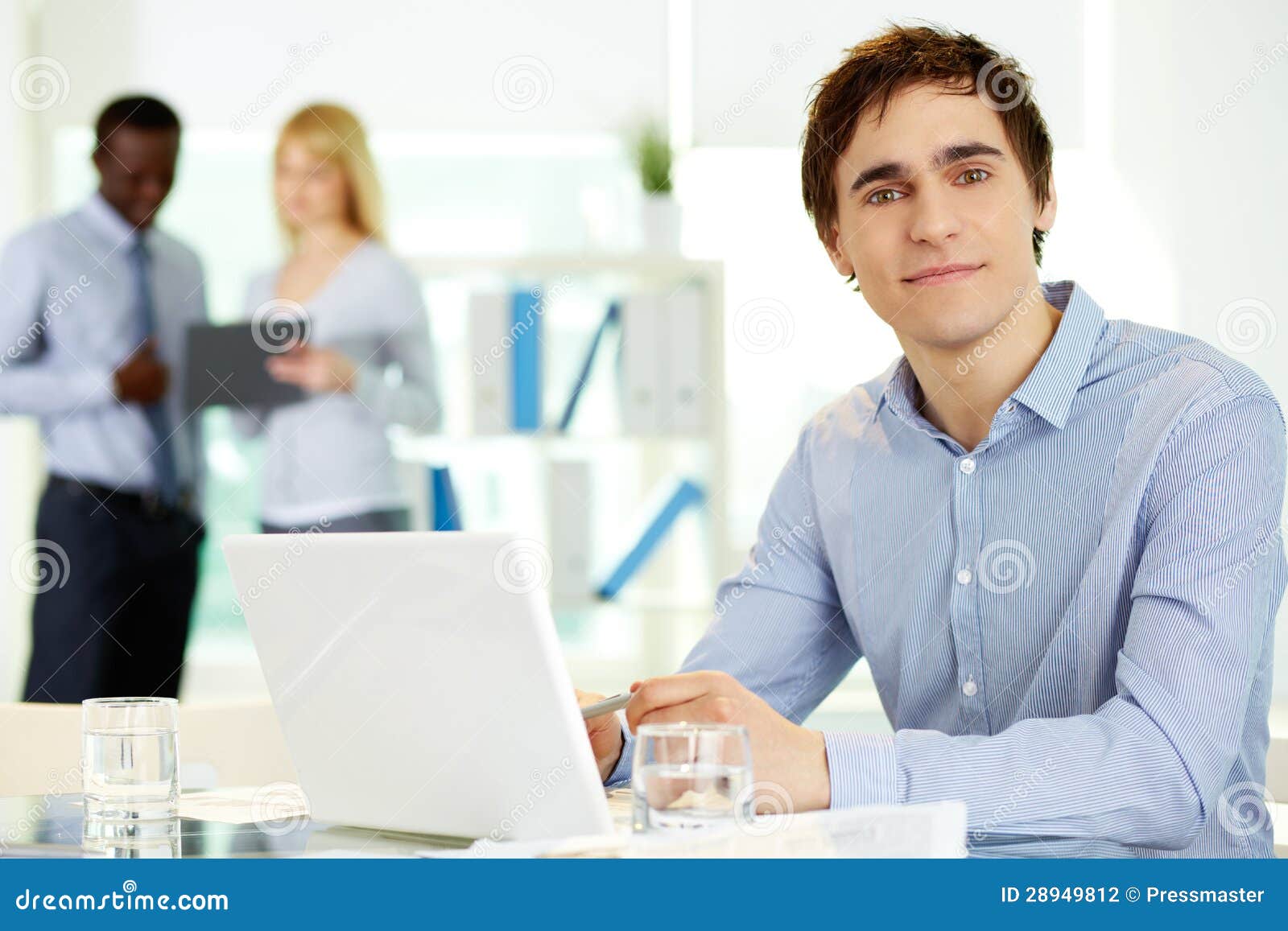 Male leader stock photo. Image of interacting, businessman - 28949812