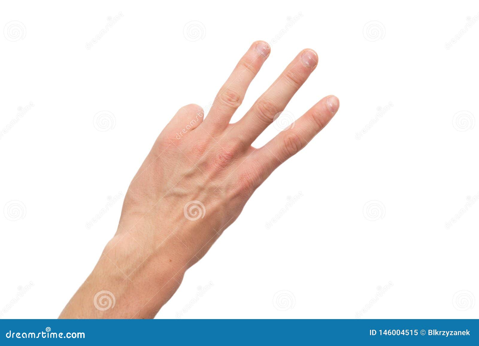 Male Left Hand Counting Isolated Stock Image - Image of left, finger ...