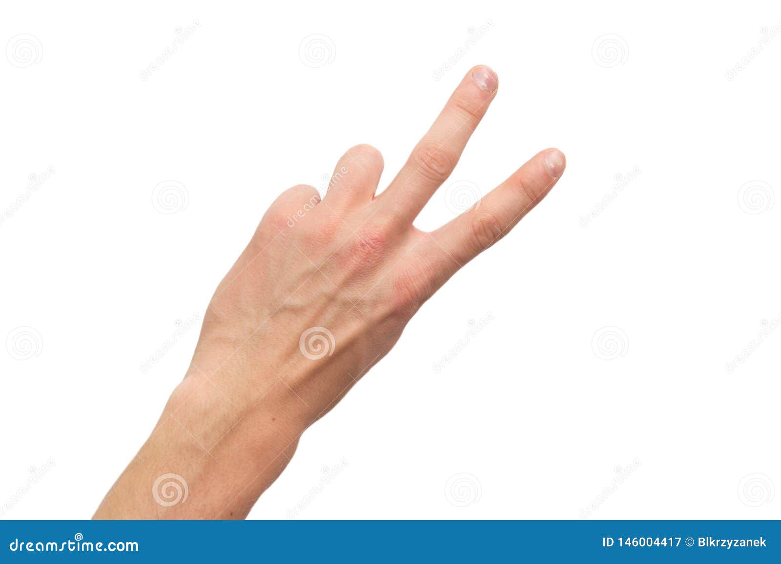 Male Left Hand Counting Isolated Stock Image - Image of isolation ...