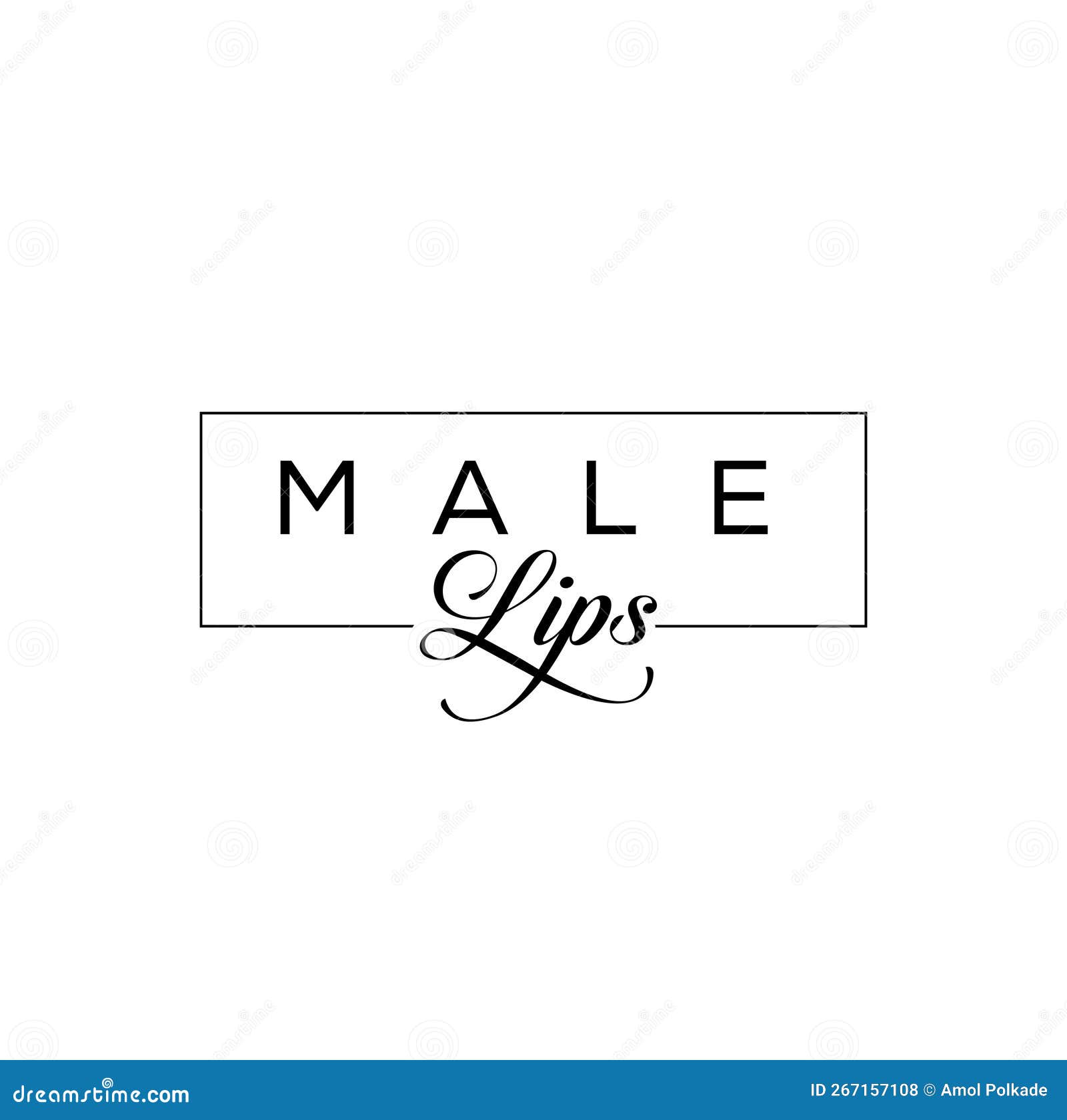 Male Lips Vector Typography Unit Stock Vector - Illustration of adult ...