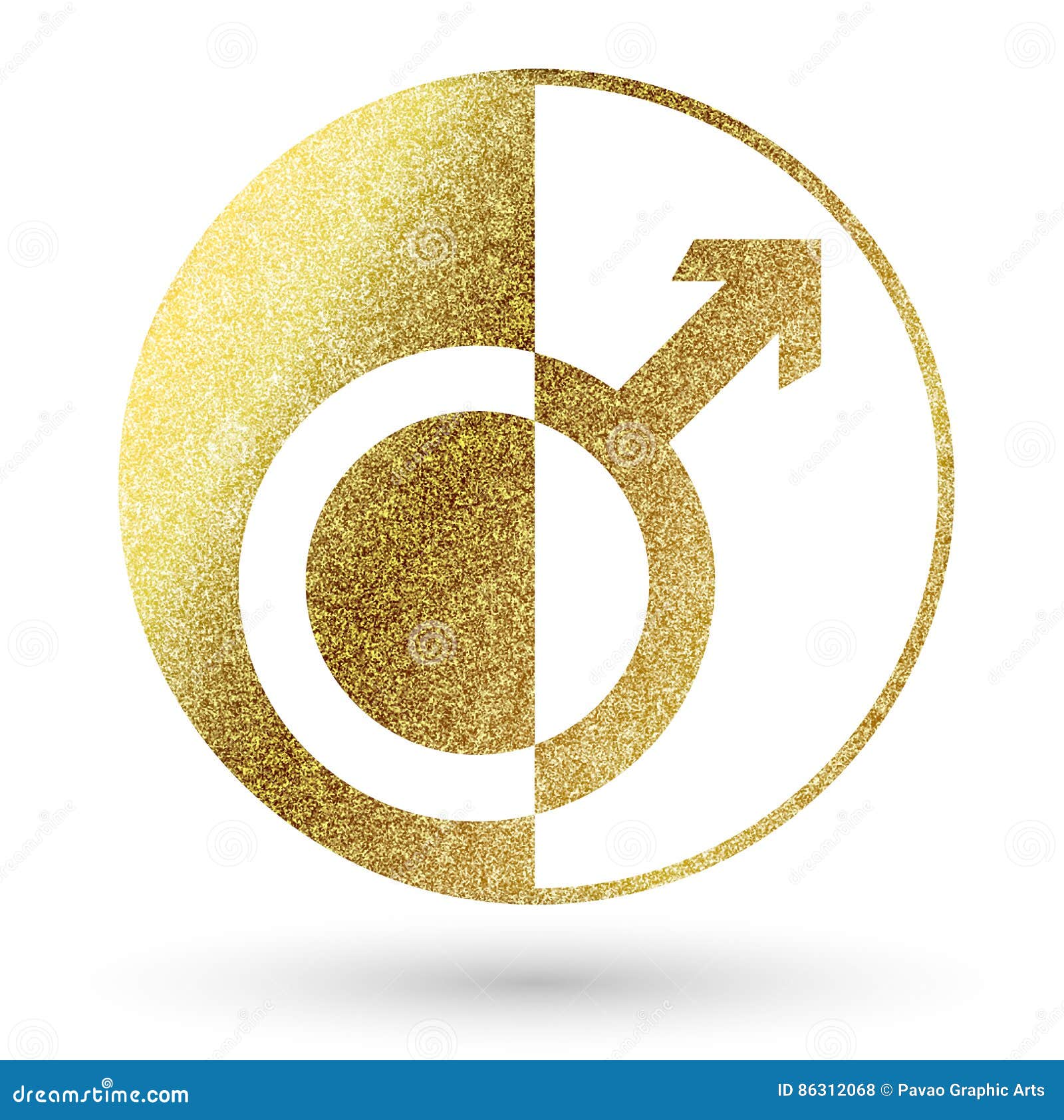 Male Logo in gold stock vector. Illustration of style - 86312068