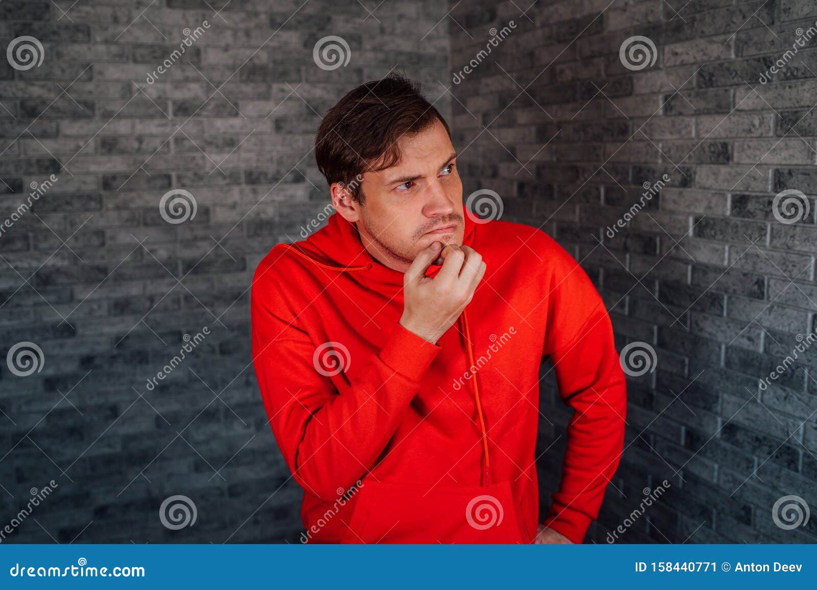 Male Looking Away. Pretty Young Man Looking Away Stock Image - Image of ...