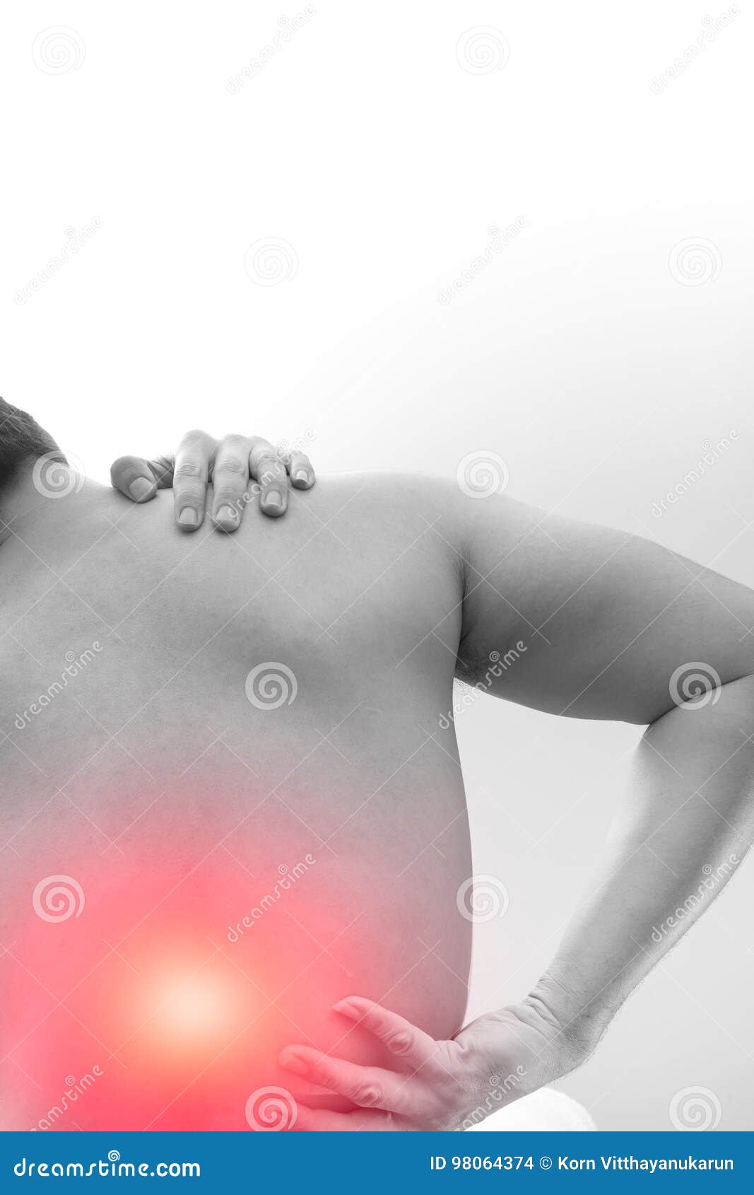 Male lower back pain stock photo. Image of healthy, male - 98064374