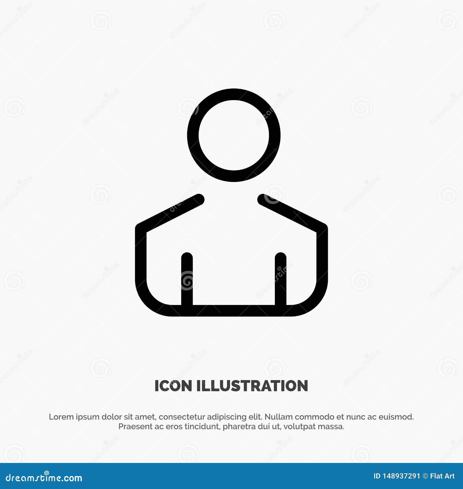 Male, Man, Person Line Icon Vector Stock Vector - Illustration of ...
