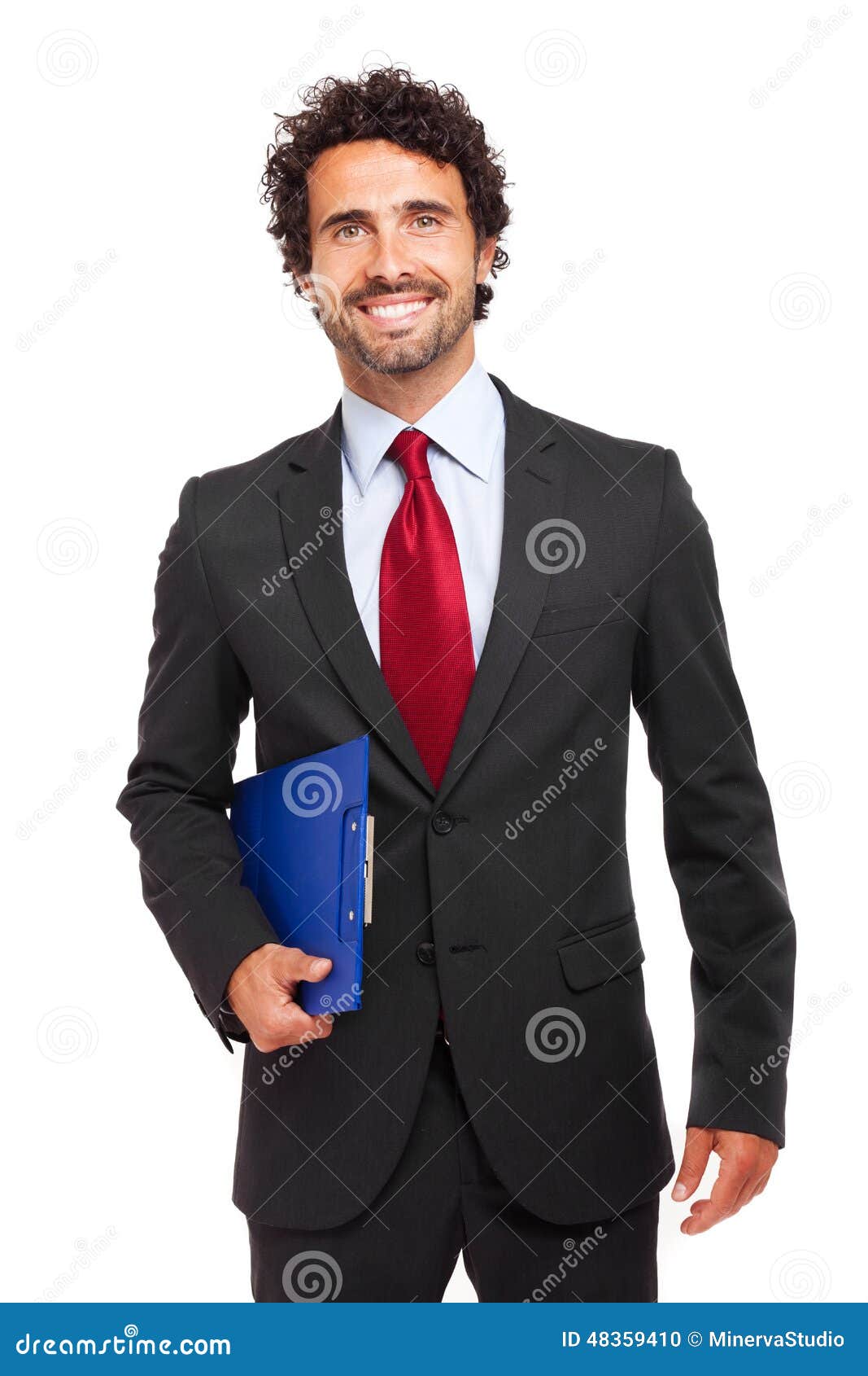 Male Manager on White Background Stock Photo - Image of worker, adult ...