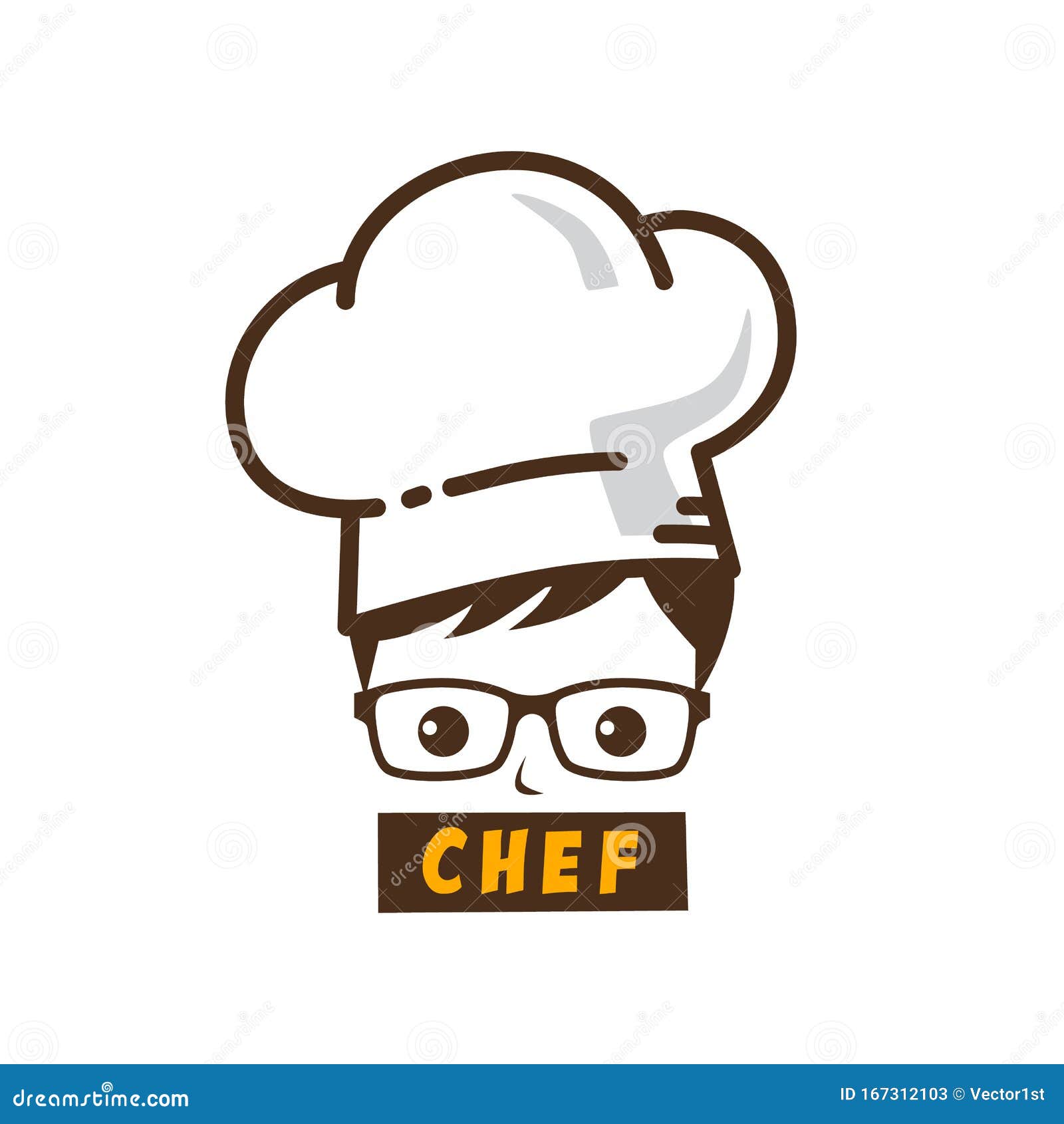 Male Master Chef Character Cartoon Art Logo Icon Stock Vector ...