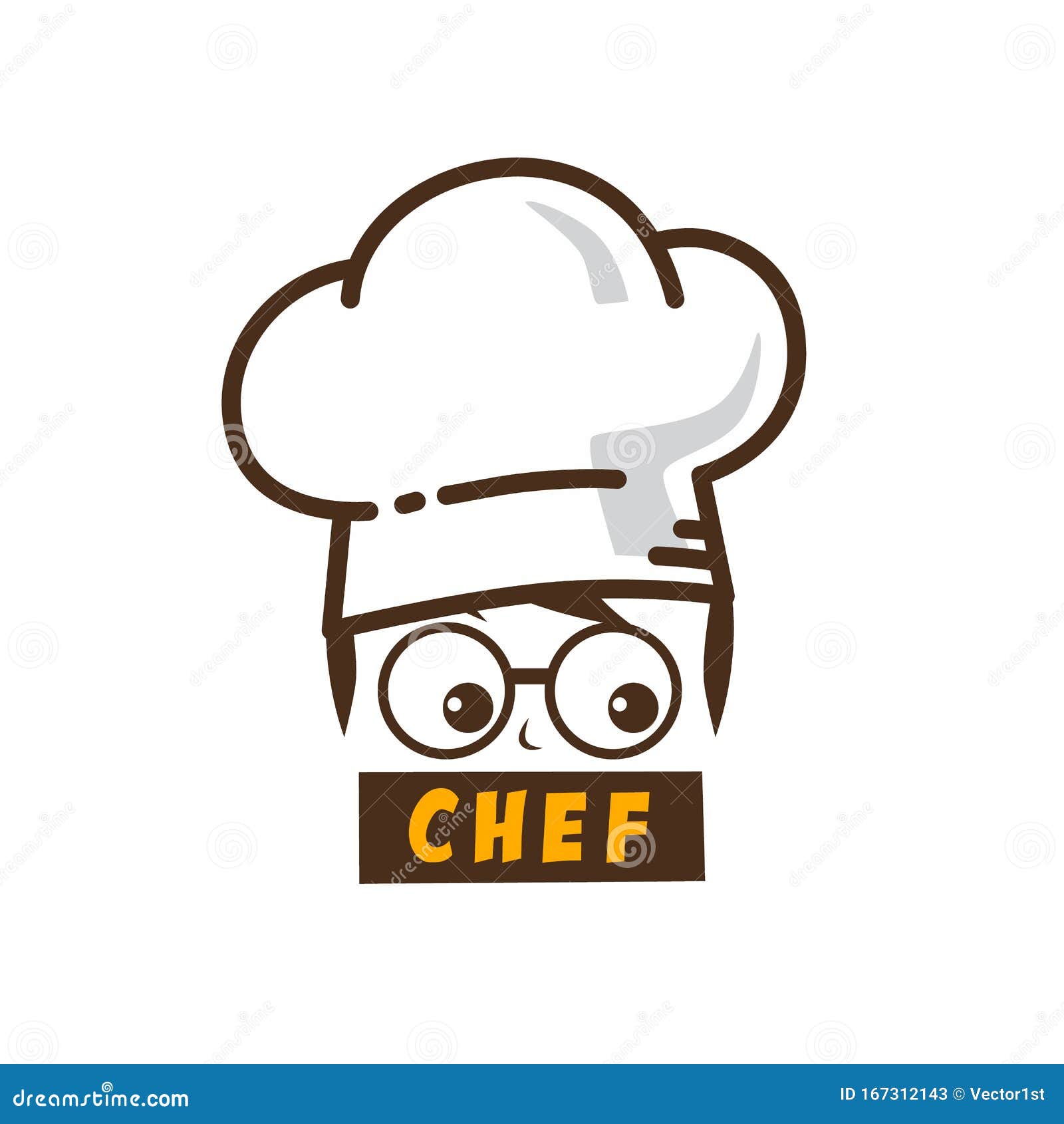 Male Master Chef Character Cartoon Art Logo Icon Stock Vector ...