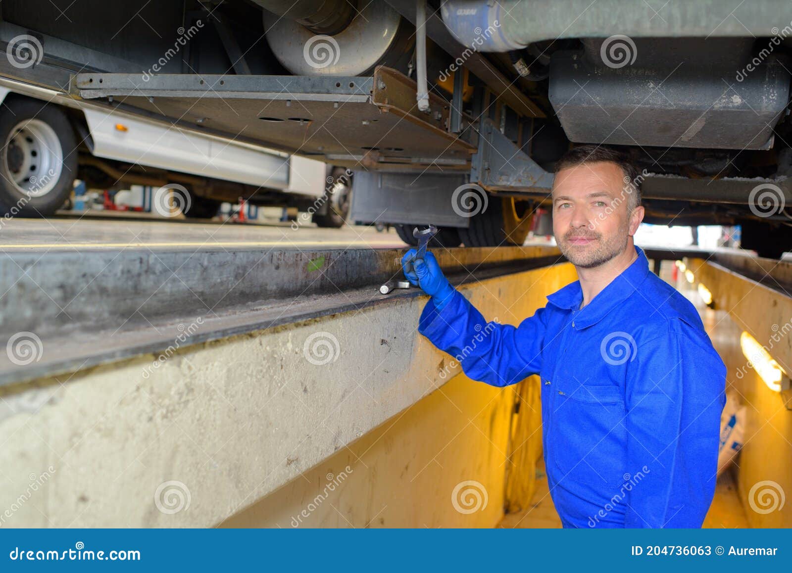 Male Mechanic Fixing Vehicle Stock Image - Image of mechanic, truck ...