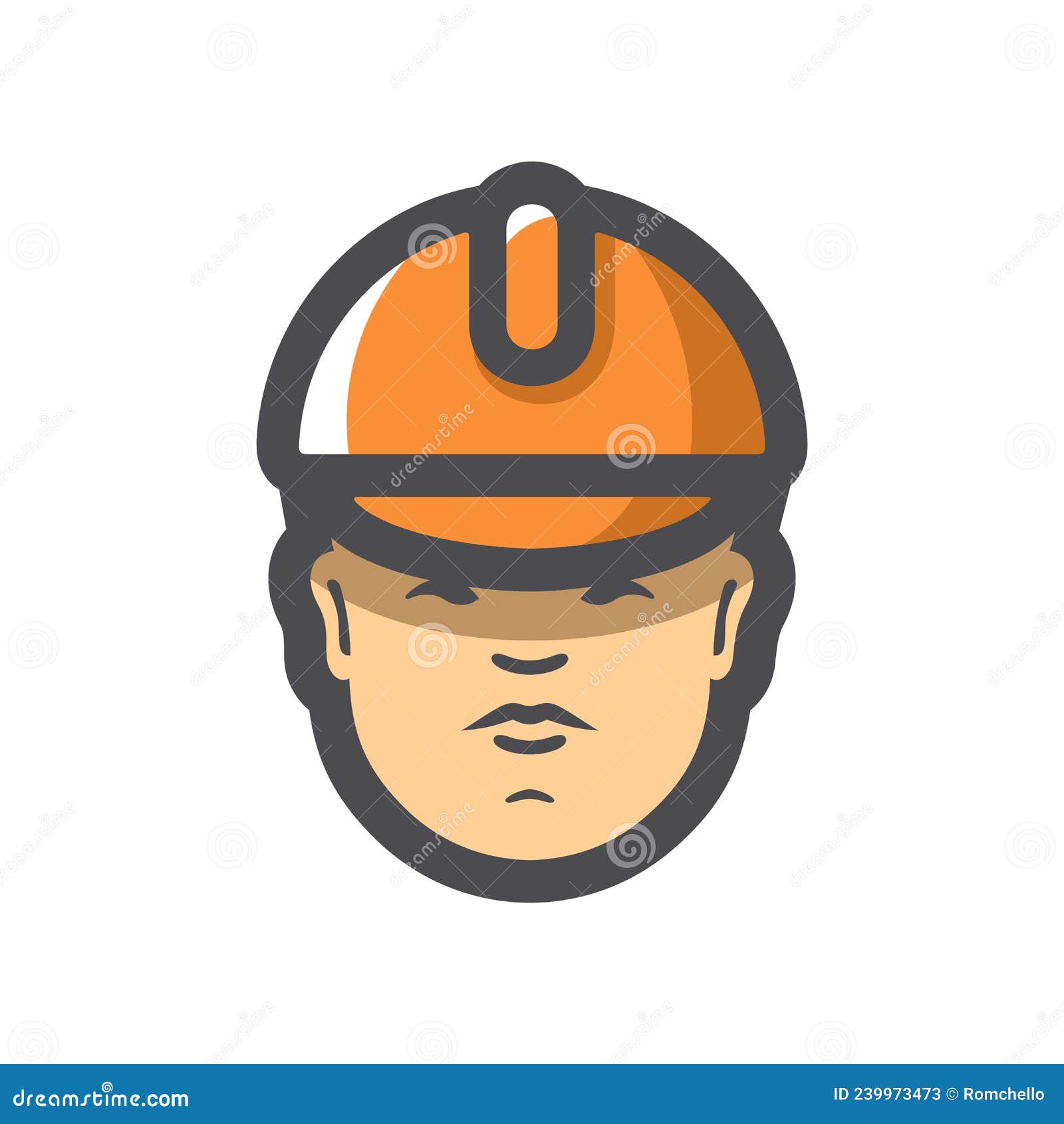 Builder Man in a Helmet Vector Icon Cartoon Illustration. Stock Vector ...