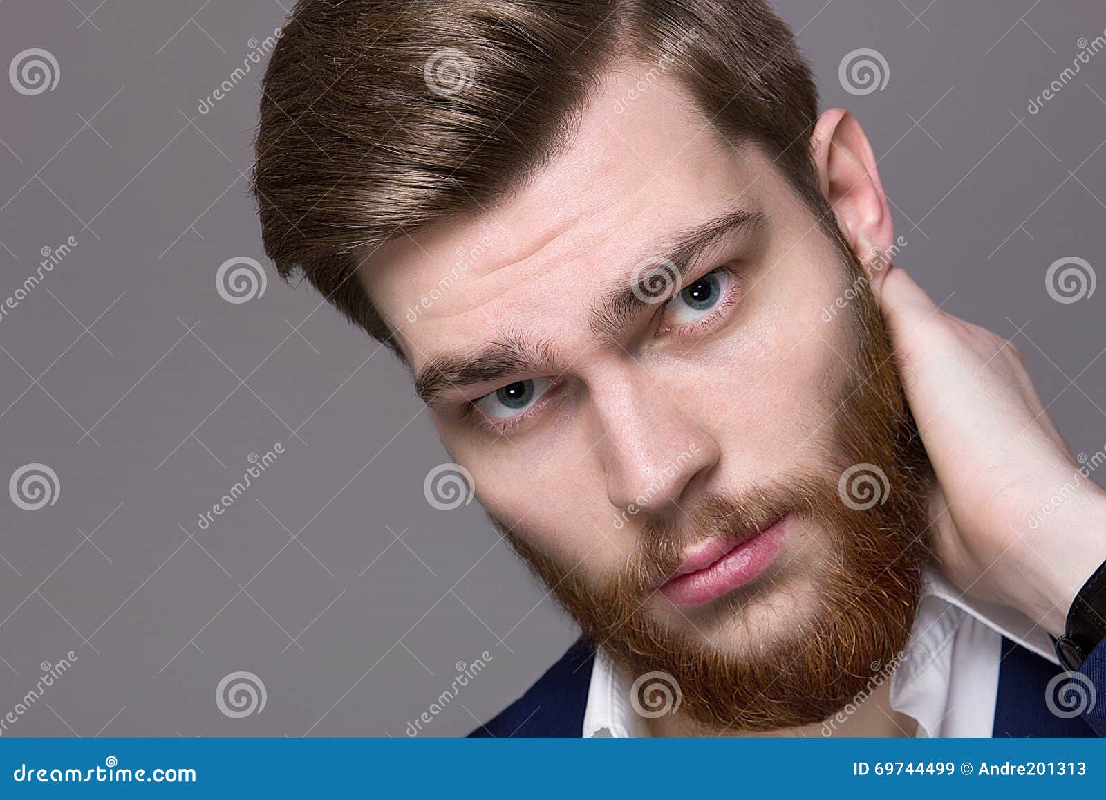 Male Model big red beard stock image. Image of hairstyle - 69744499