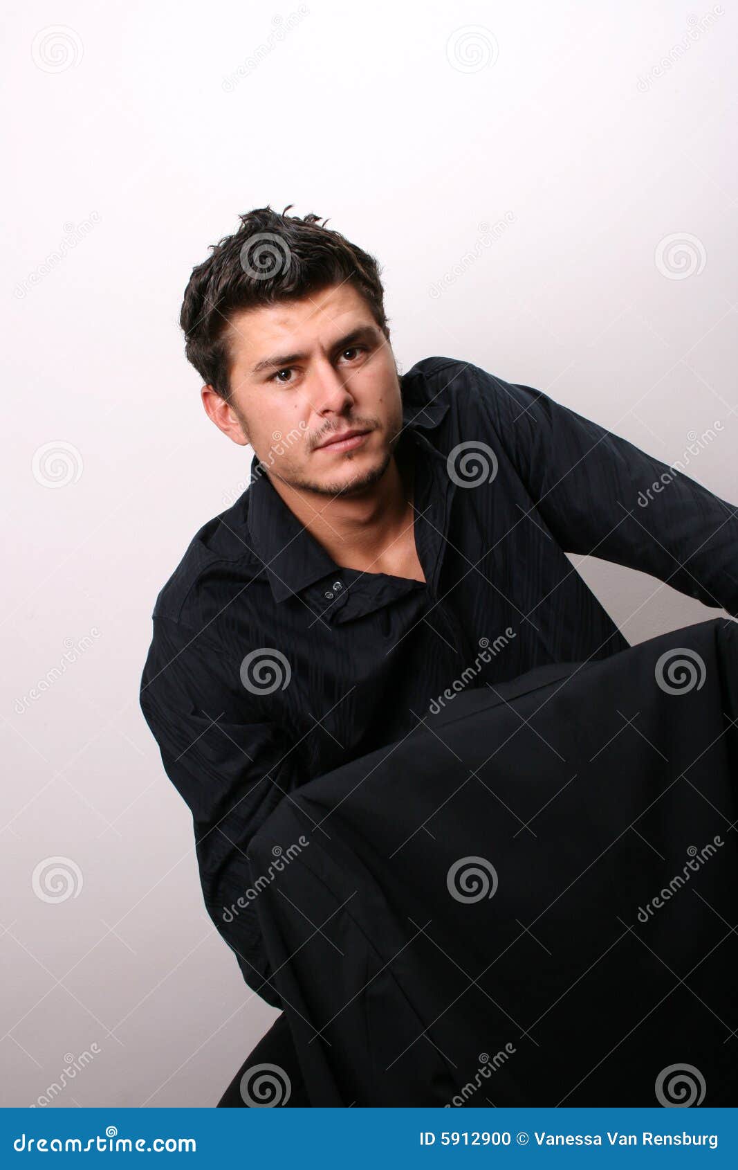 Male Model on chair stock photo. Image of white, space - 5912900
