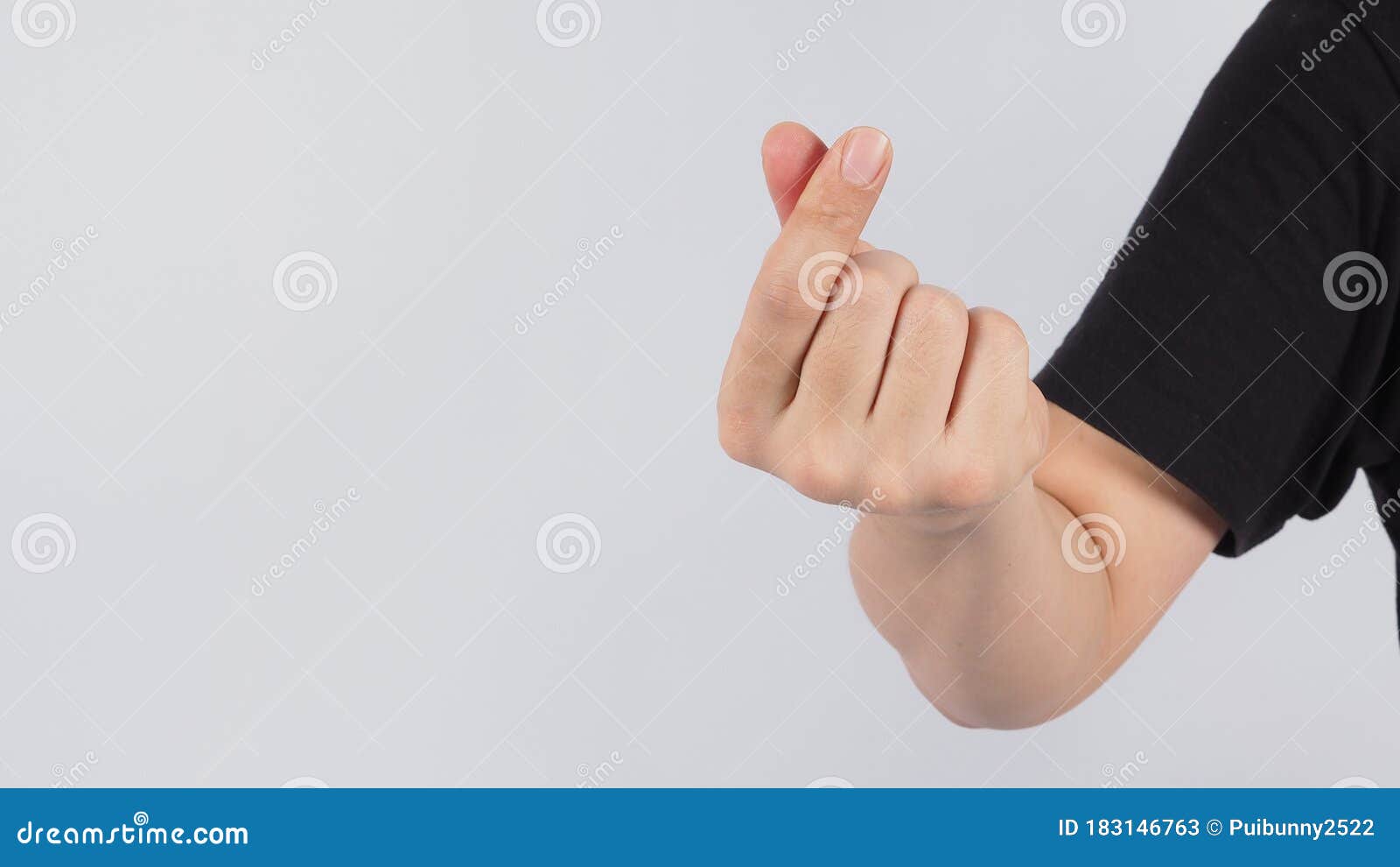 Male Model is Doing Mini Heart Hand Sign Stock Image - Image of idea ...
