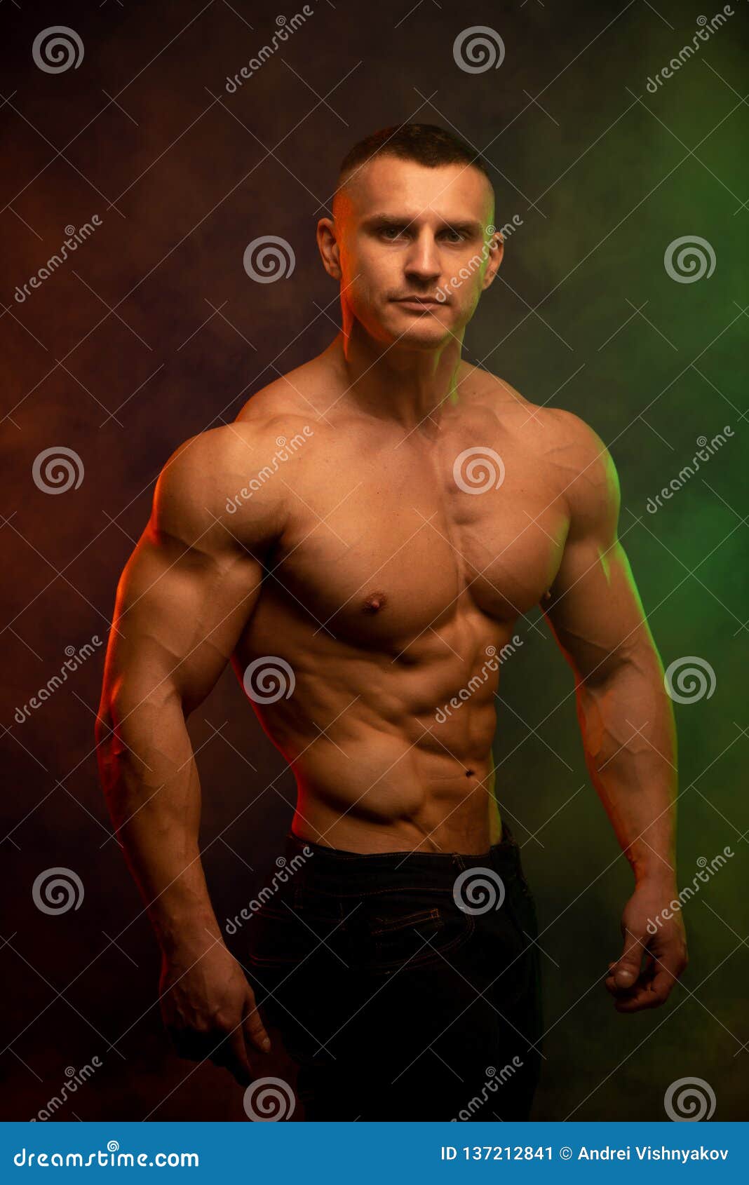 Young bodybuilder stock image. Image of athletic, macho - 137212841