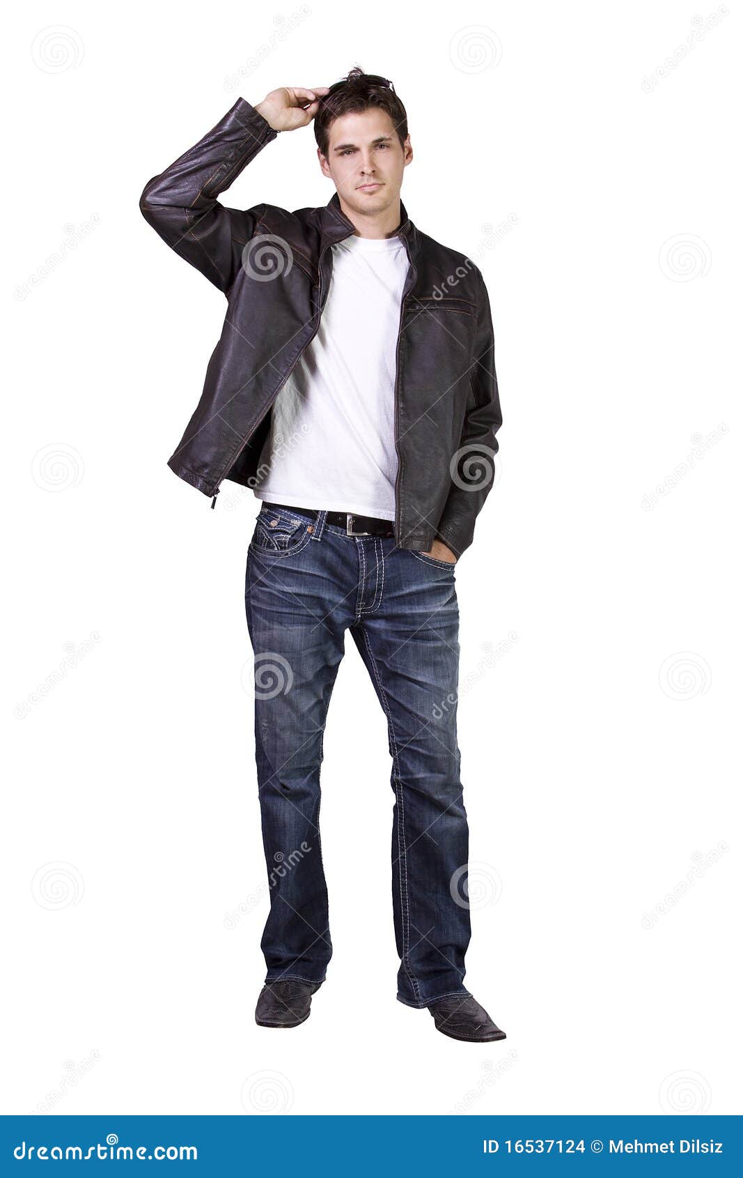 Male Model with Jacket and Sunglasses Stock Photo - Image of front ...