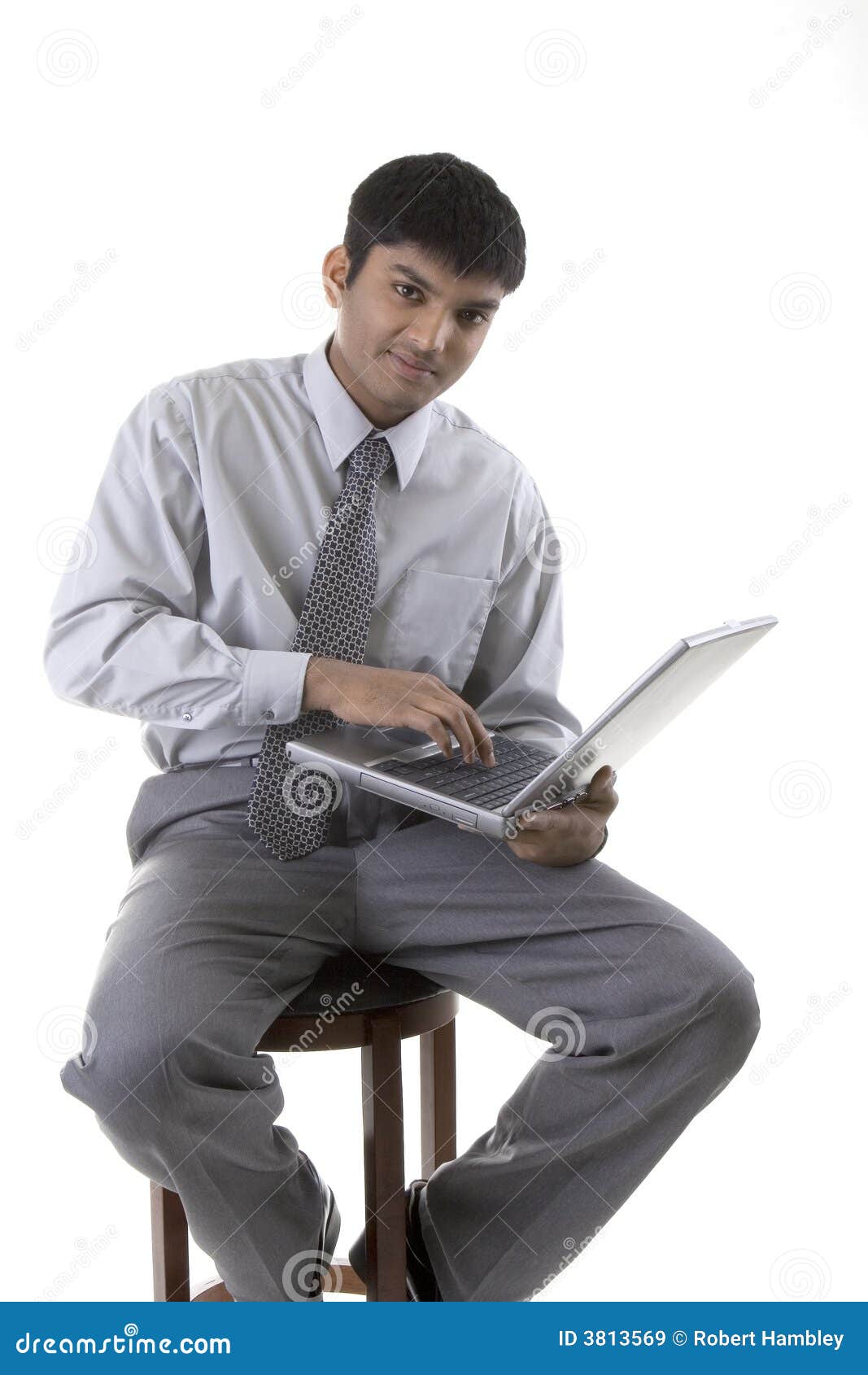 Male Model with laptop stock image. Image of smiling, shirt - 3813569