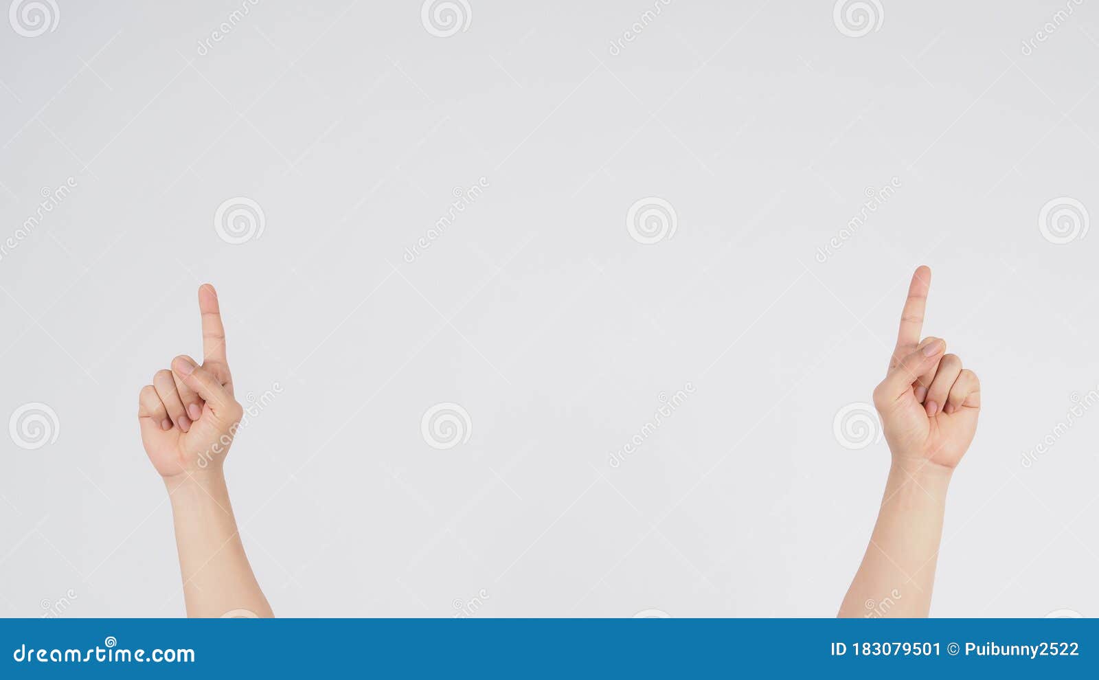 Male Model is Point the Finger Hand Sign on White Background Stock ...