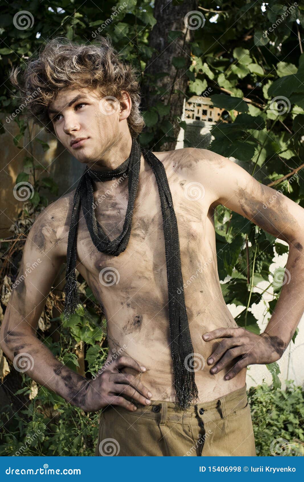 Male model posing outdoors stock photo. Image of face - 15406998