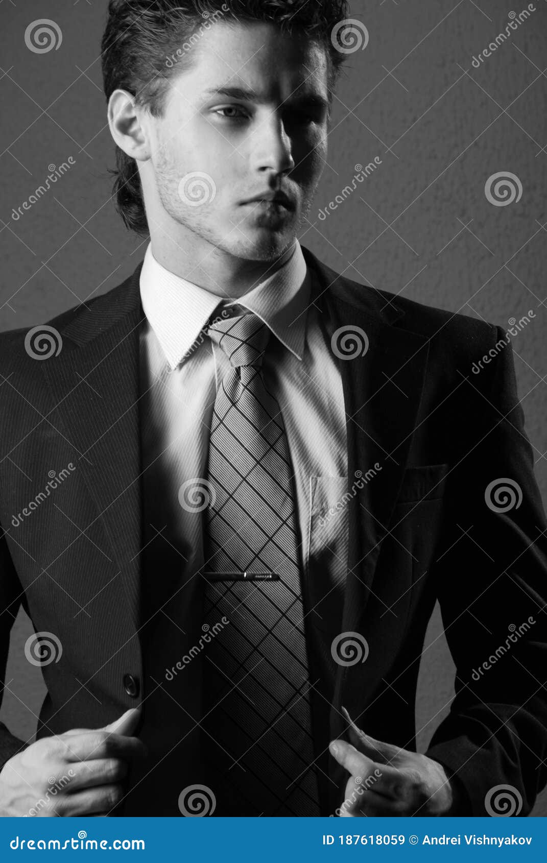 Model in suite stock image. Image of caucasian, elegant - 187618059