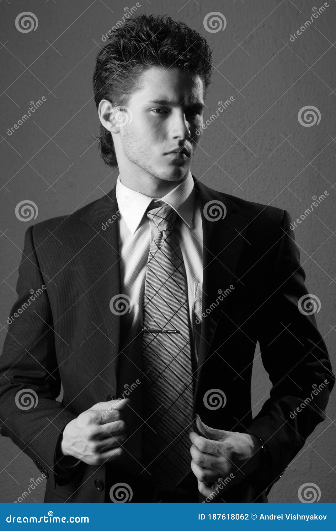 Model in suite stock photo. Image of face, fashion, closeup - 187618062