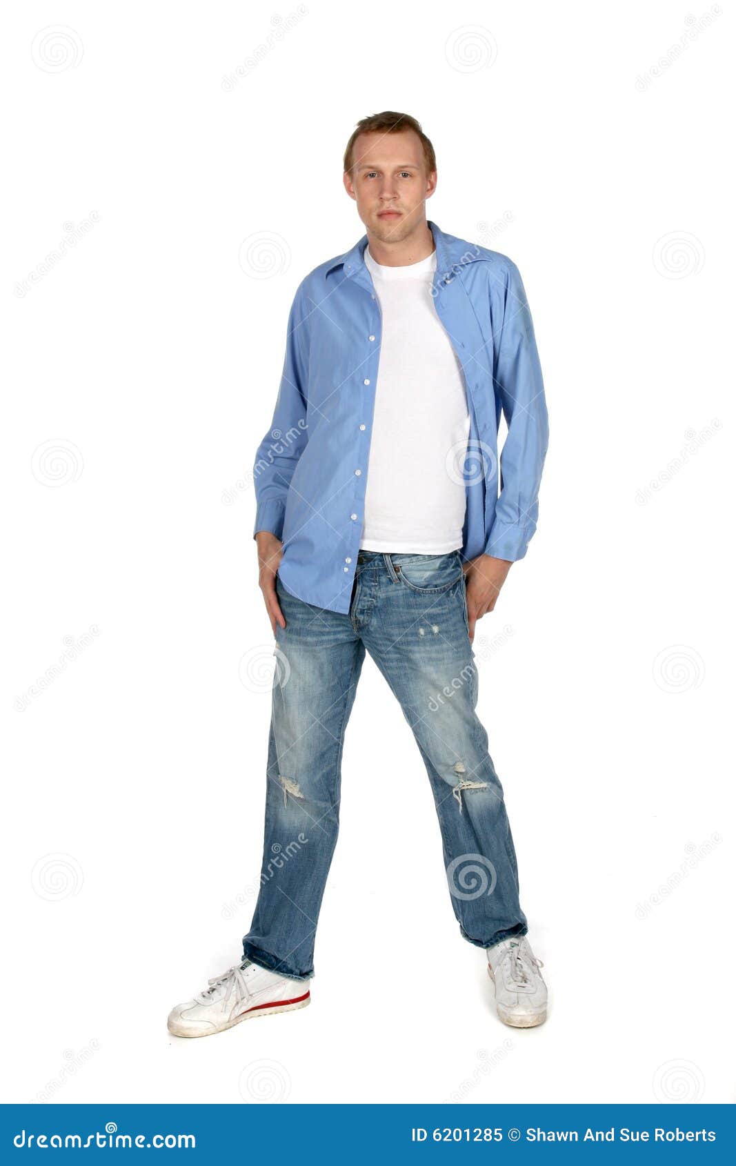 Male model in ripped jeans stock image. Image of oxford - 6201285