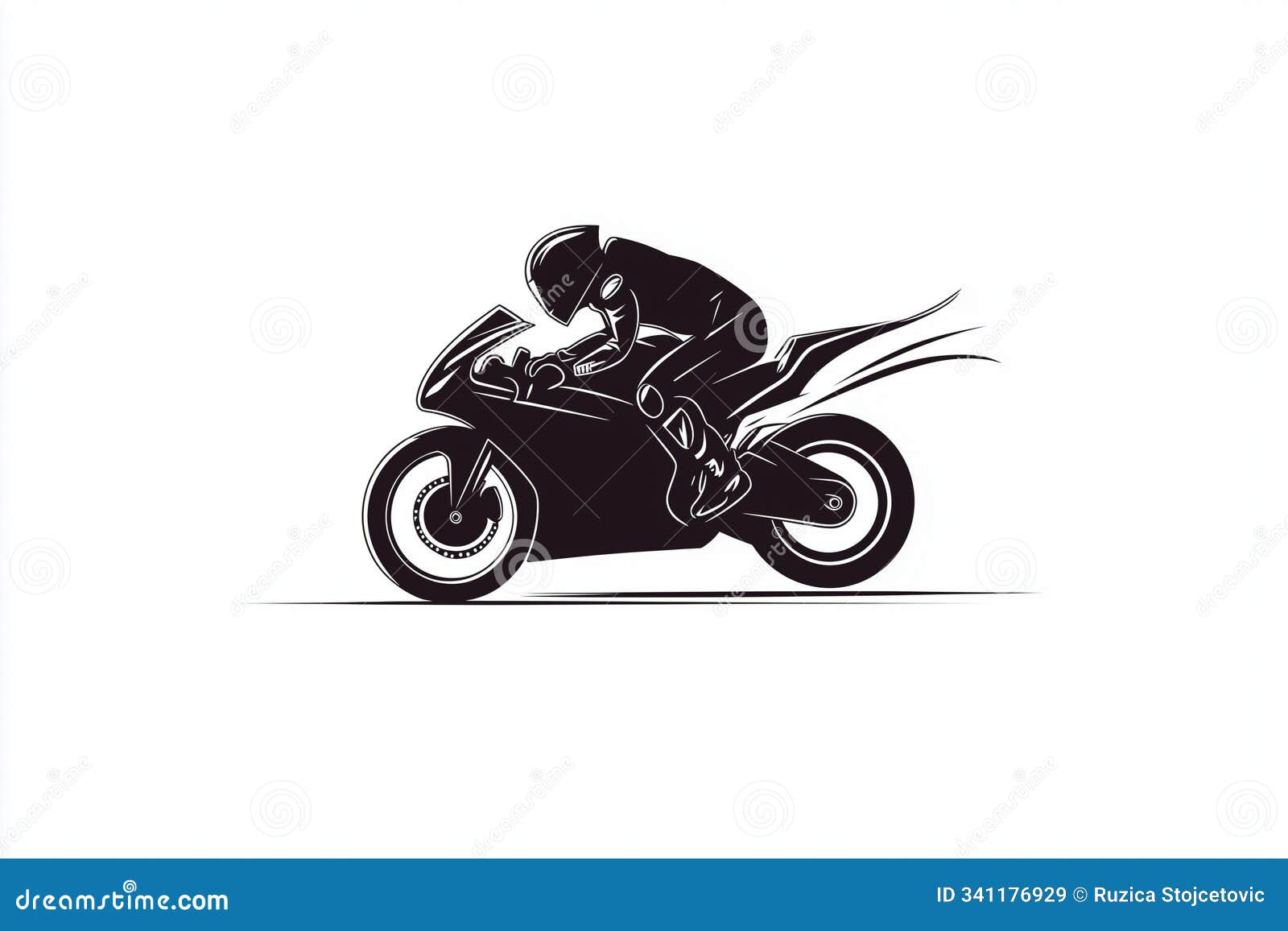 Male Motorcycle Racing, Vector Illustration Style Ai Illustration Stock ...