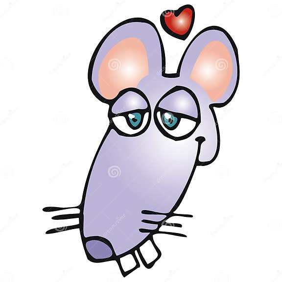 Male mouse in love stock vector. Illustration of mouse - 2500586