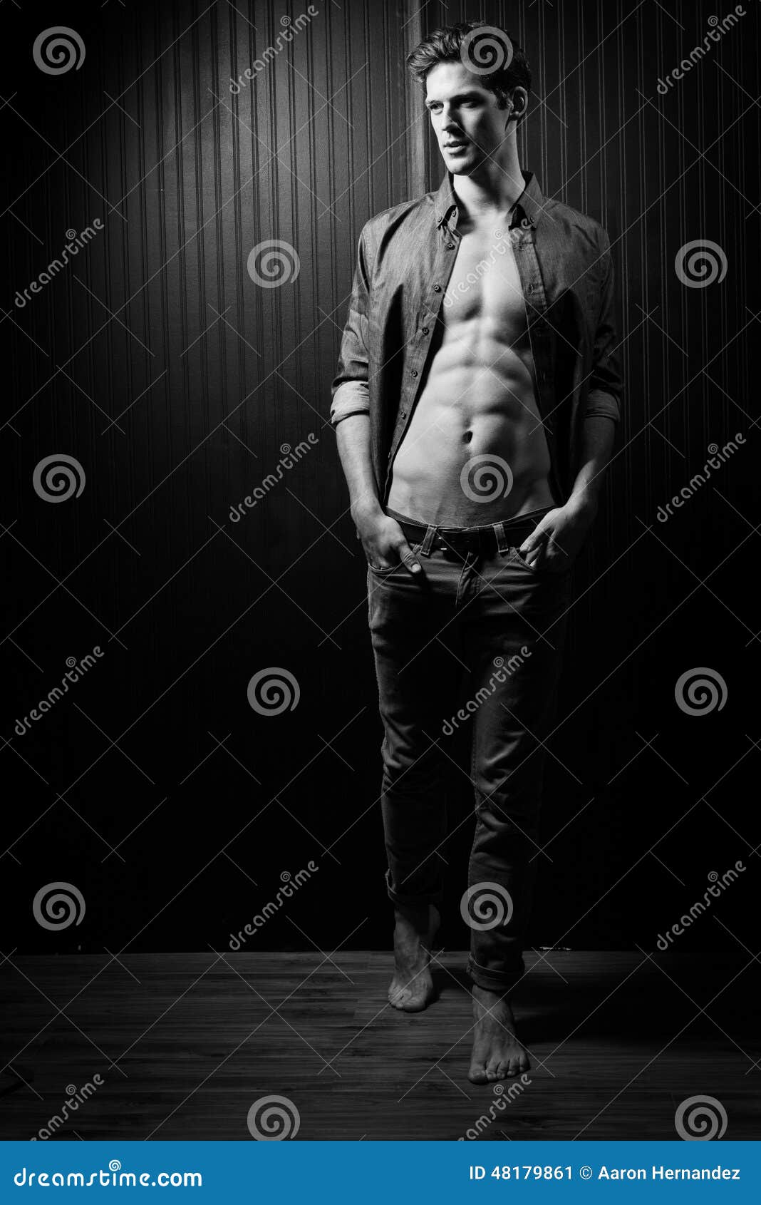 Male Muscular Abdominal Midsection Stock Image - Image of physical ...