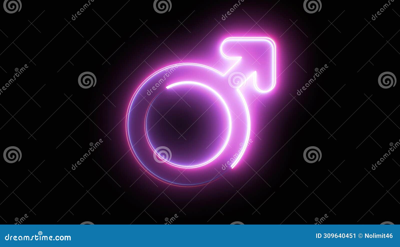 Male neon sign stock illustration. Illustration of couple - 309640451