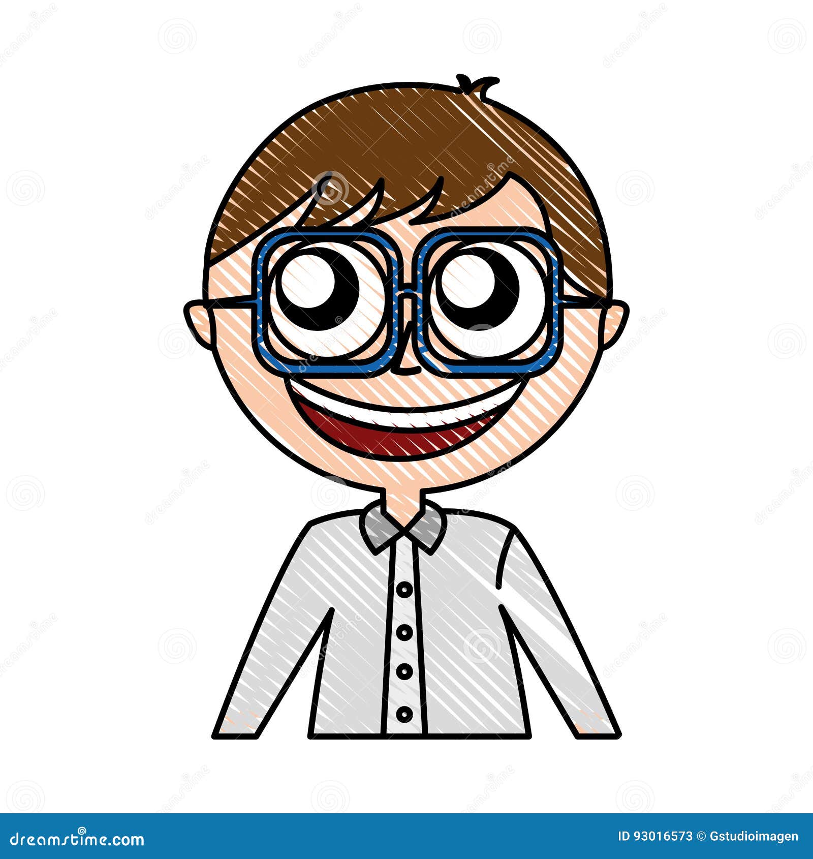 Male nerd avatar character stock vector. Illustration of expression ...