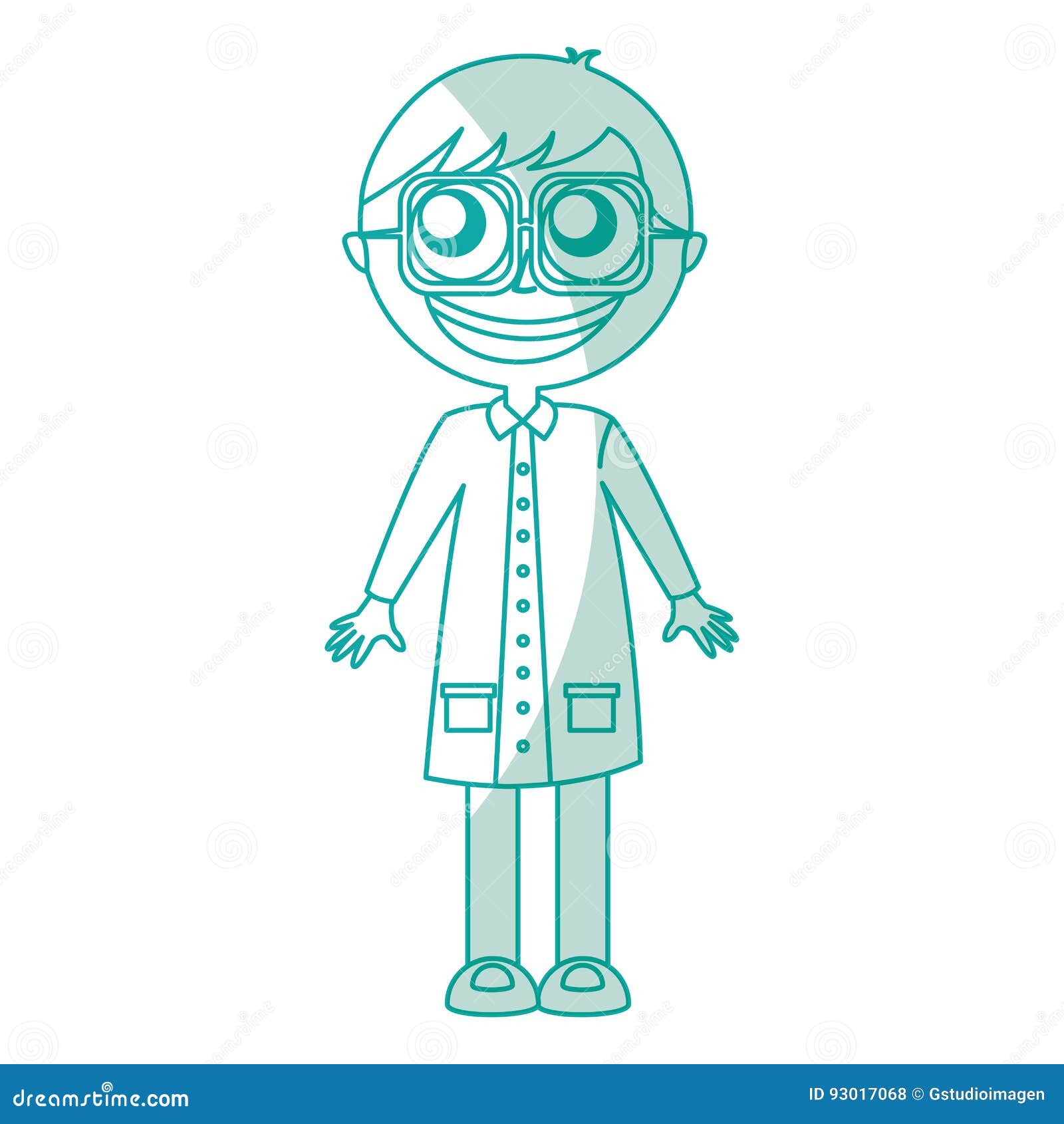 Male nerd avatar character stock vector. Illustration of adorable ...