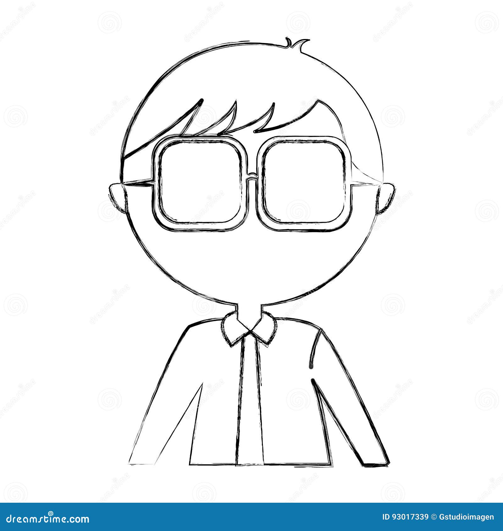 Male nerd avatar character stock vector. Illustration of hipster - 93017339