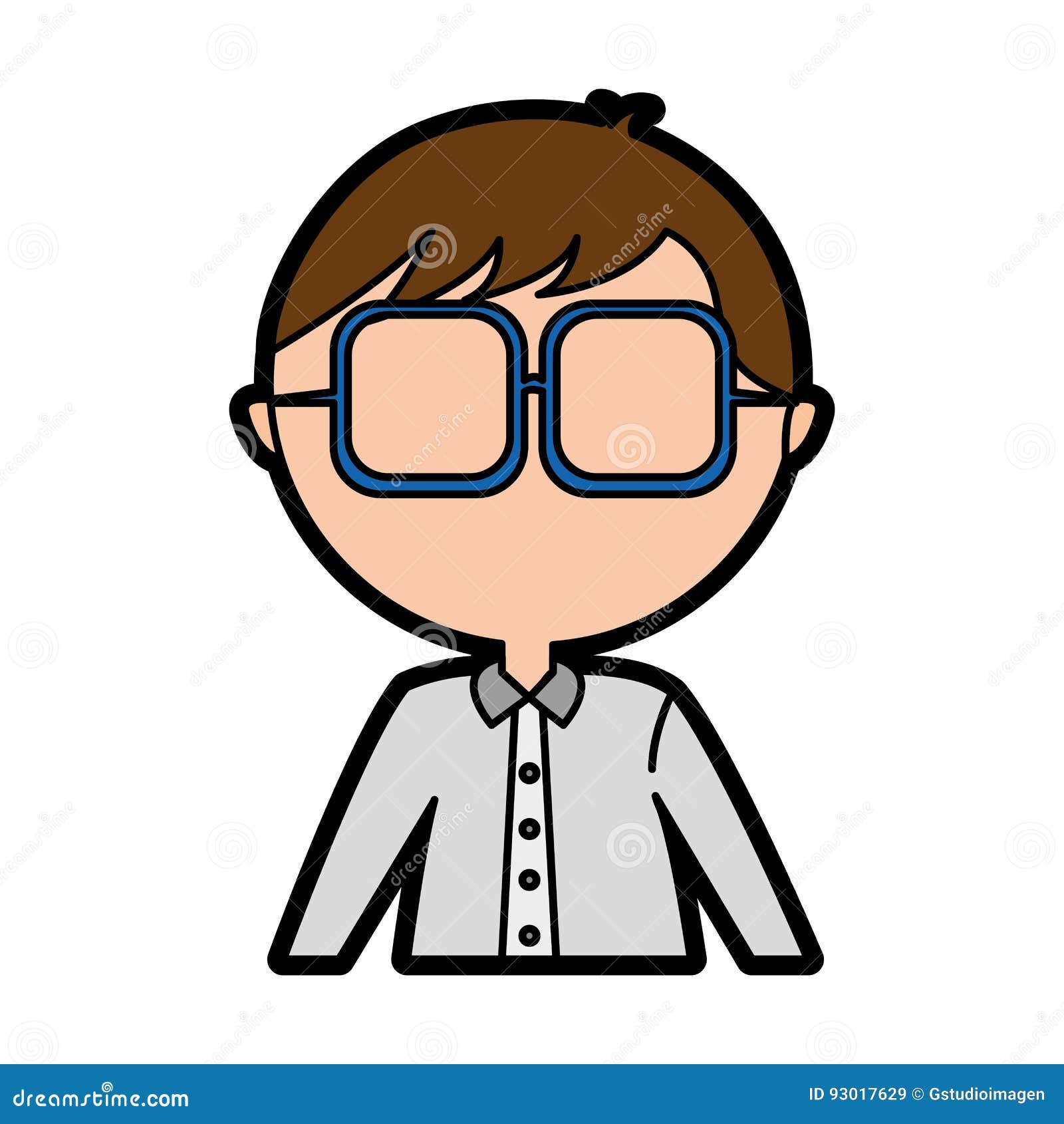 Male nerd avatar character stock vector. Illustration of style - 93017629