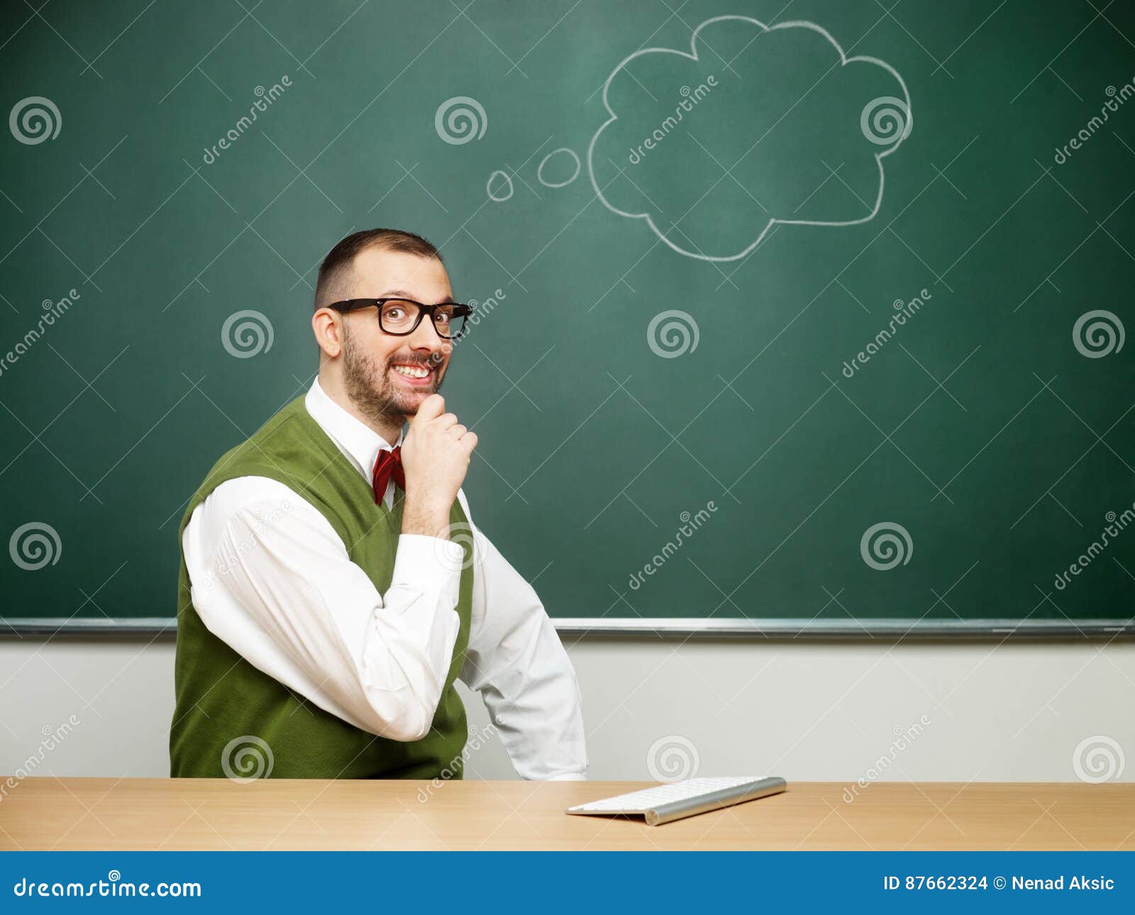 Male nerd thinking stock photo. Image of retro, nerd - 87662324