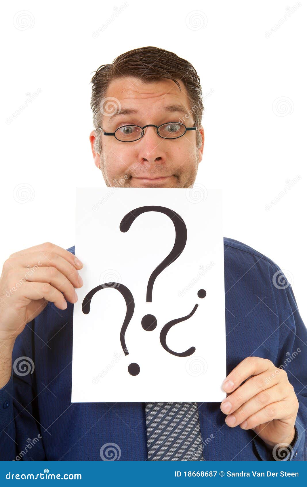 Male Nerdy Geek is Holding Text Board Stock Image - Image of question ...