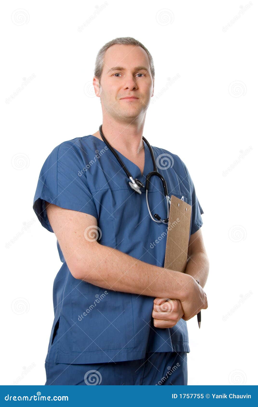 Male nurse stock image. Image of happy, crossed, profession - 1757755