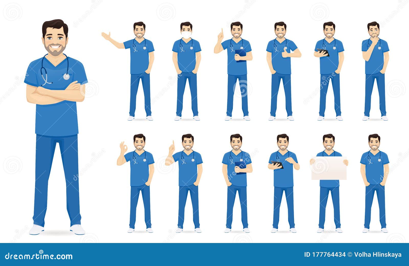Male Character Give Urine Test In Clinical Laboratory. Tiny Doctors At ...