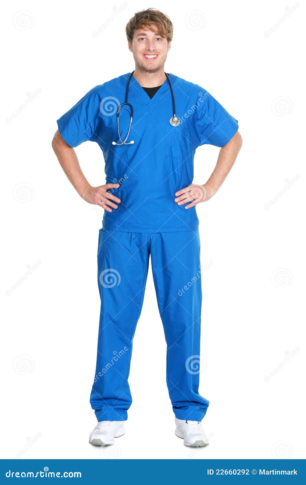 Male Nurse or Doctor Isolated Stock Photo - Image of body, healthcare ...