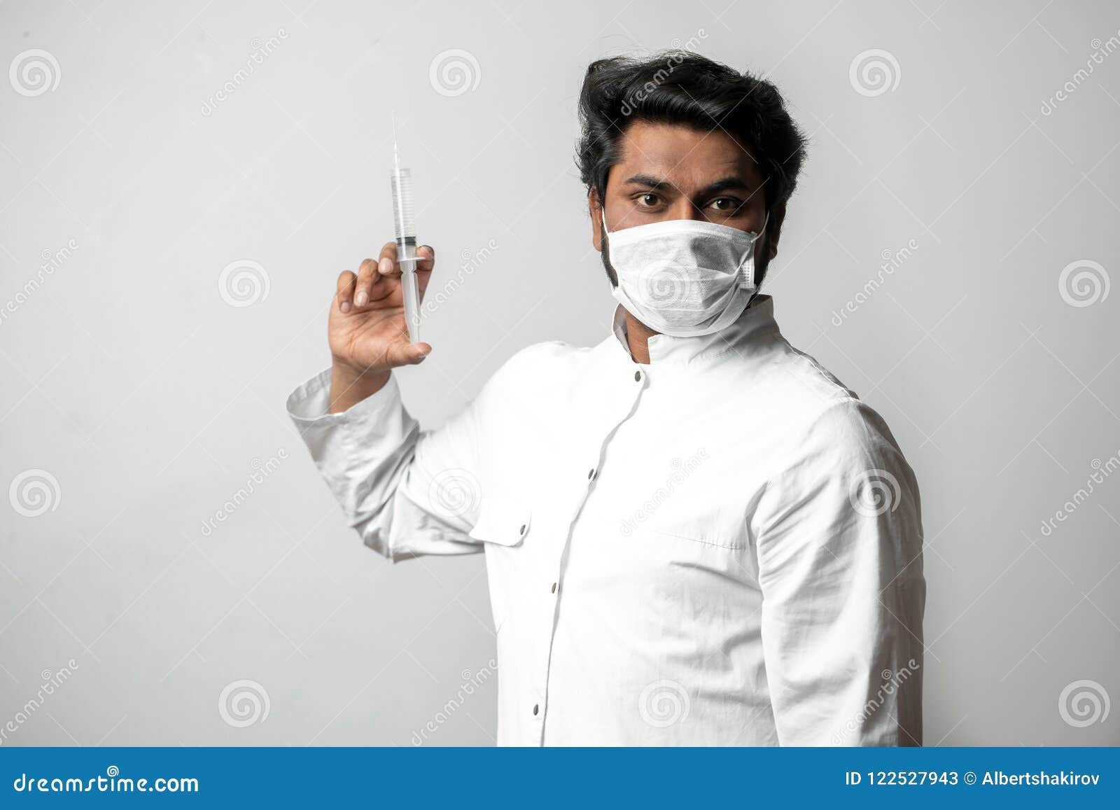 Male Nurse is Going To Give Injection Stock Image - Image of health ...
