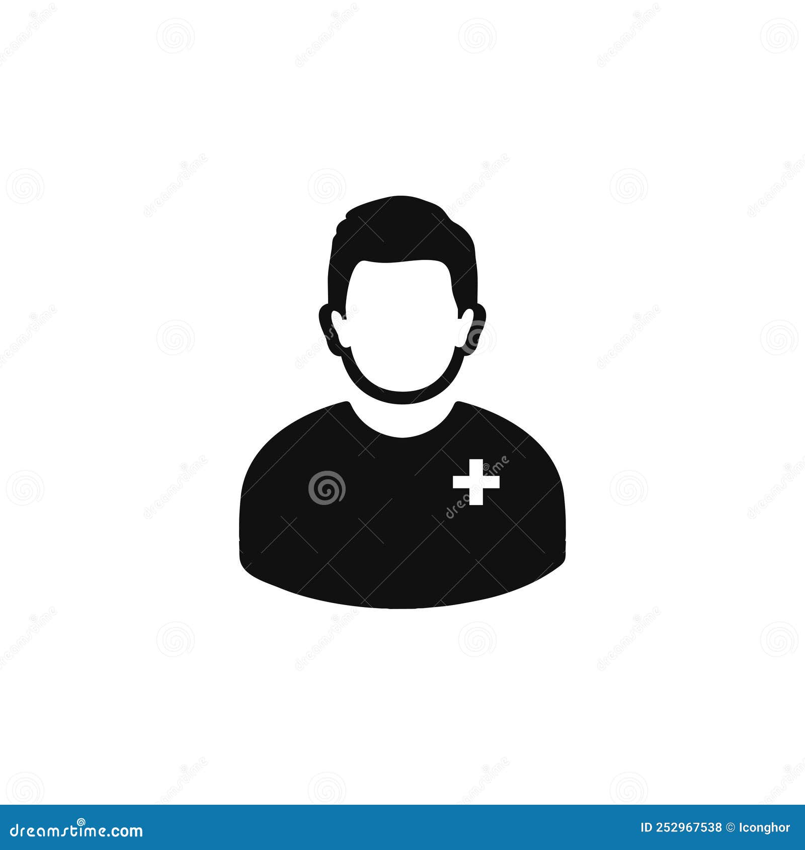 Male Nurse Icon. stock vector. Illustration of editable - 252967538