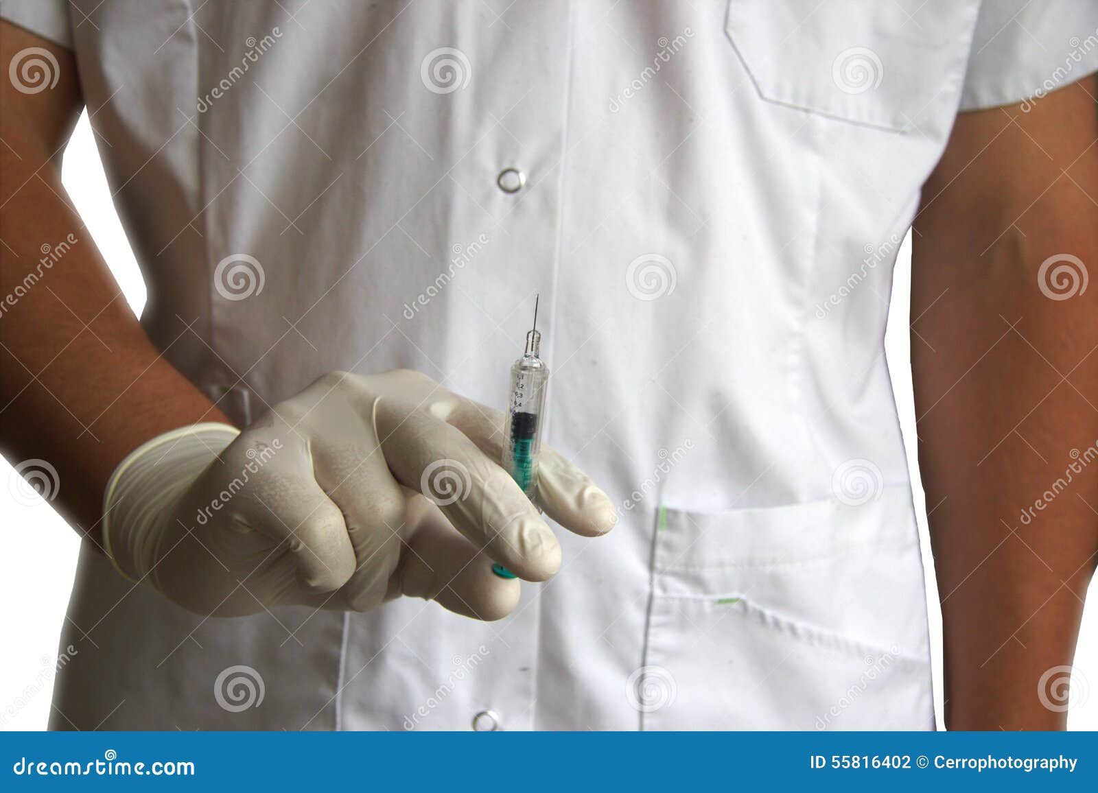 Male nurse with injection stock photo. Image of needle - 55816402