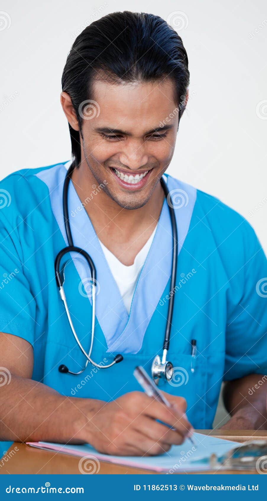 Male Nurse Working in a Hospital Stock Image - Image of medical ...