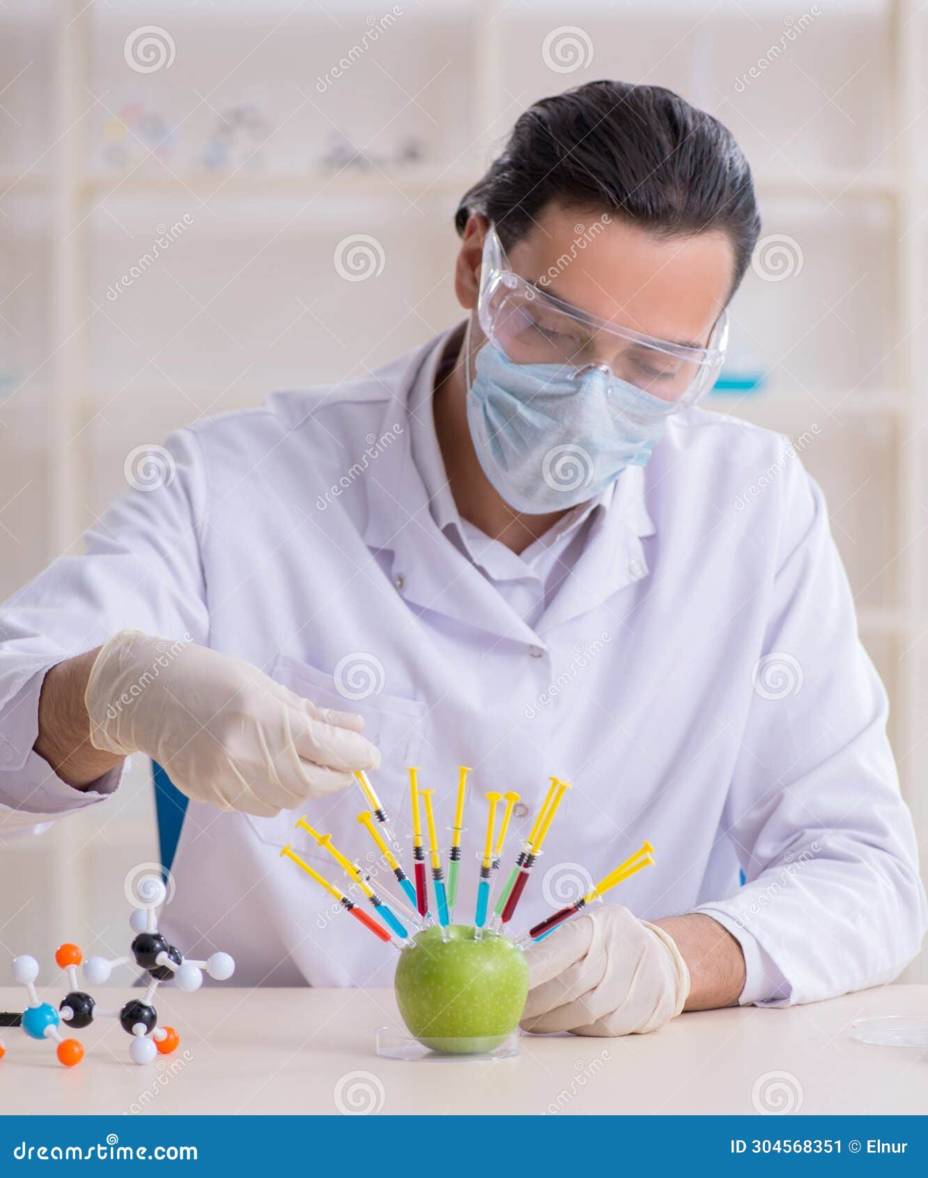 Male Nutrition Expert Testing Food Products in Lab Stock Image - Image ...